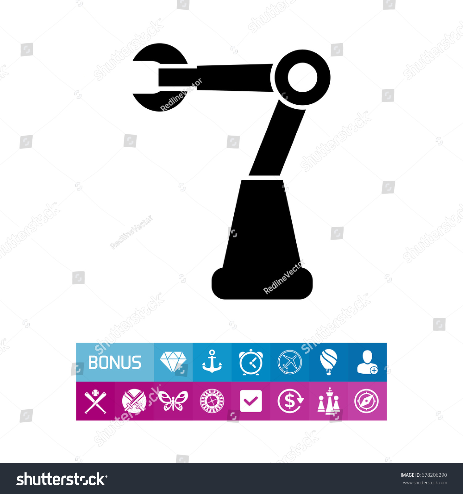 Industrial Robot Icon Stock Vector (Royalty Free) 678206290 | Shutterstock