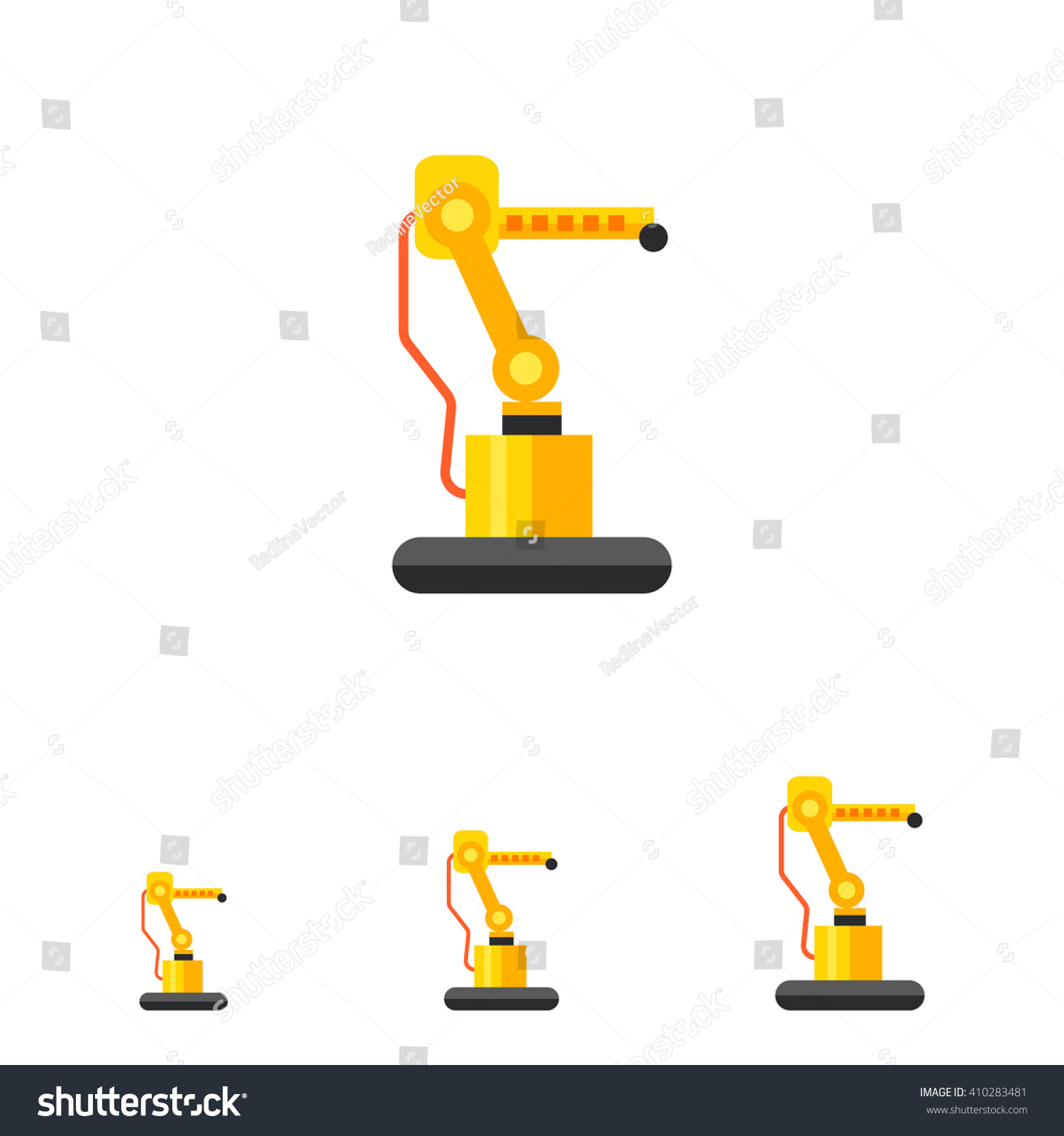 Industrial Robot Vector Icon 1 Stock Vector (Royalty Free) 410283481 ...