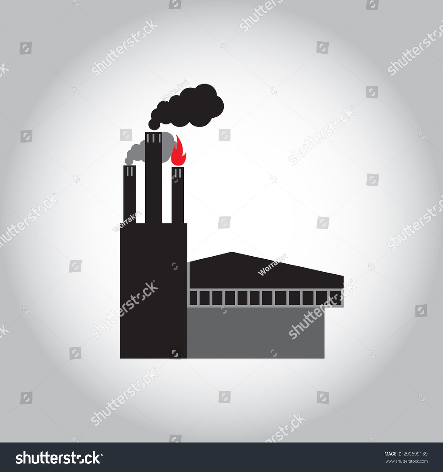 Industrial Waste Discharge Vector Stock Vector (Royalty Free) 290699189