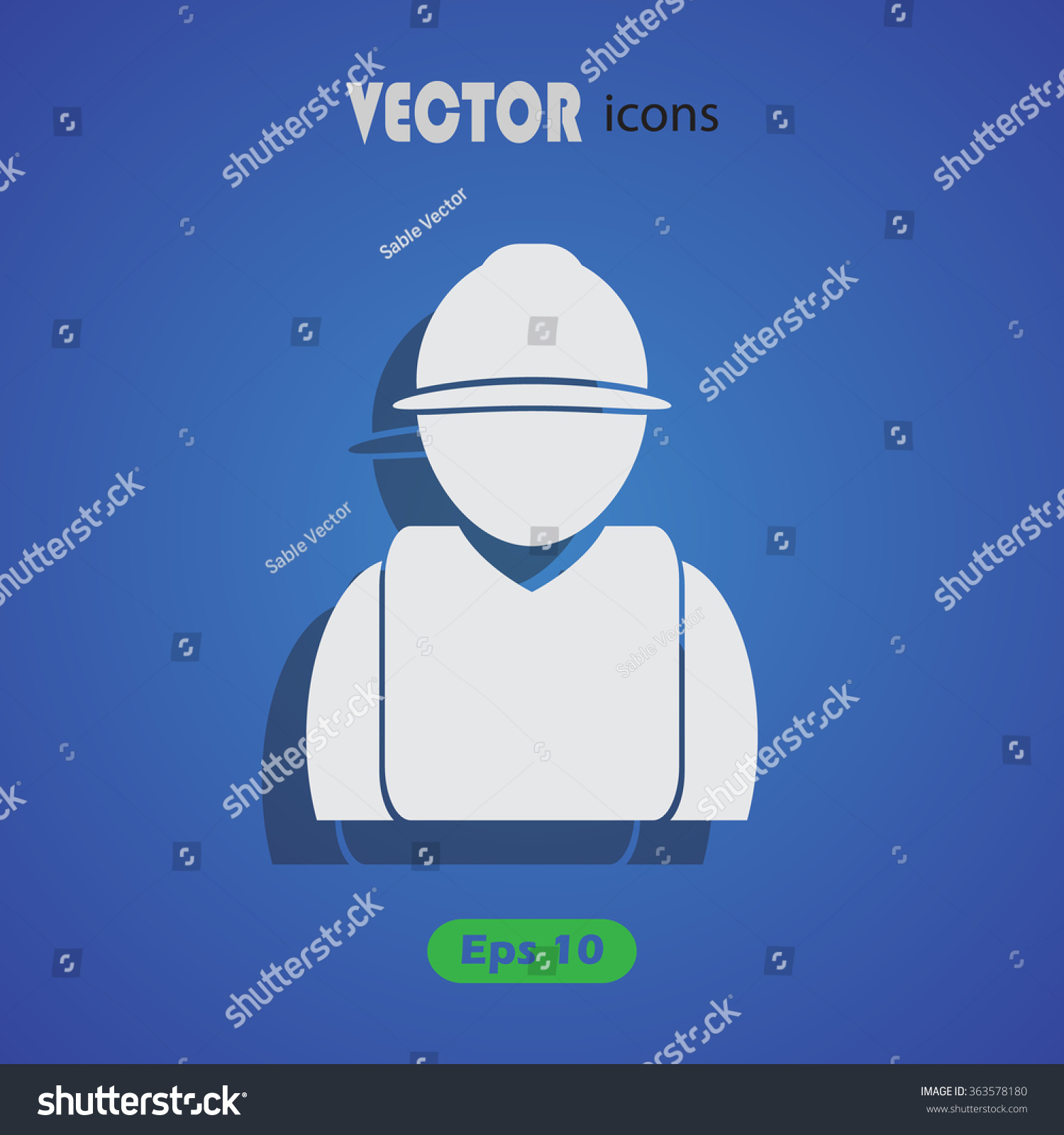 Industrial Worker Icon Stock Vector (Royalty Free) 363578180