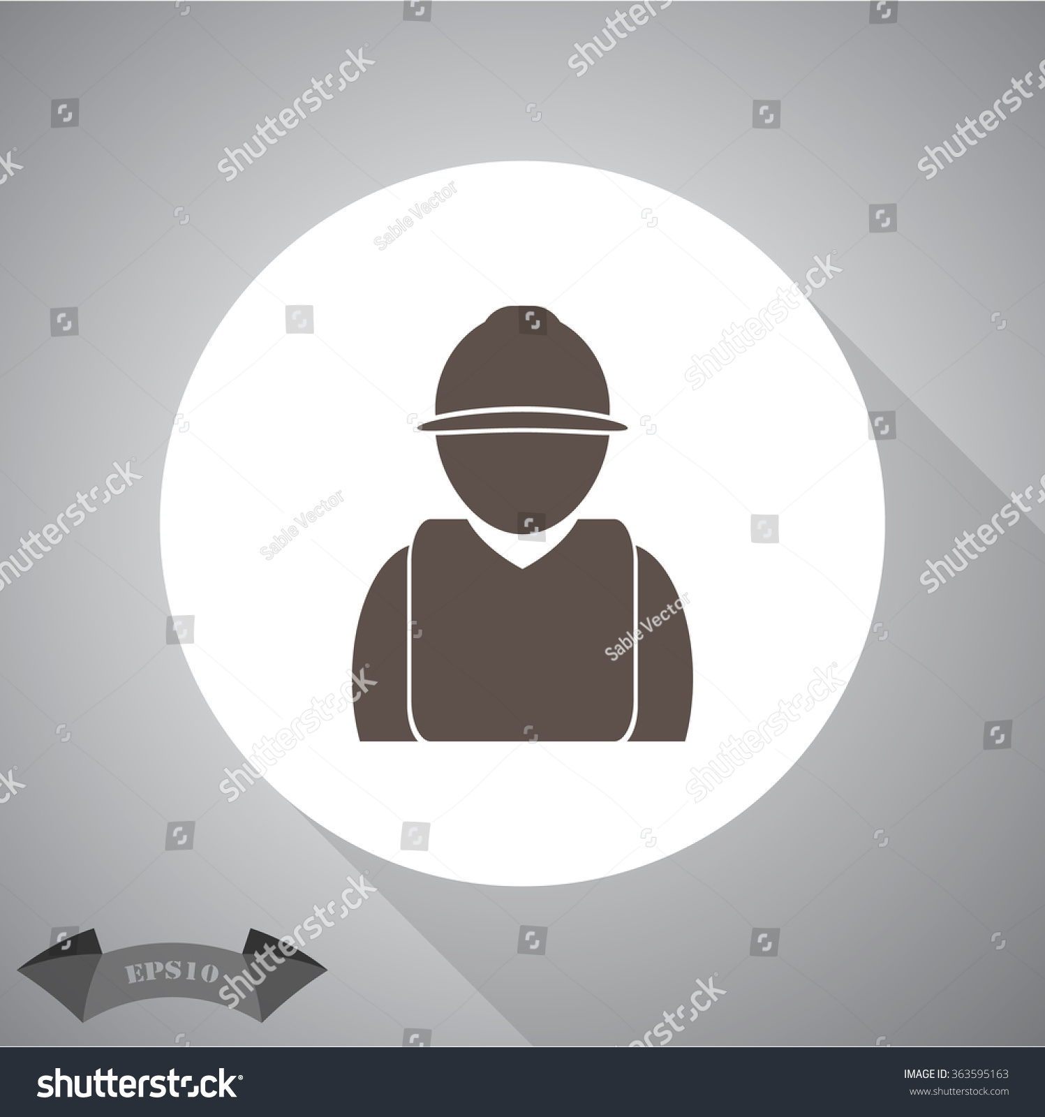 Industrial Worker Icon Stock Vector (Royalty Free) 363595163