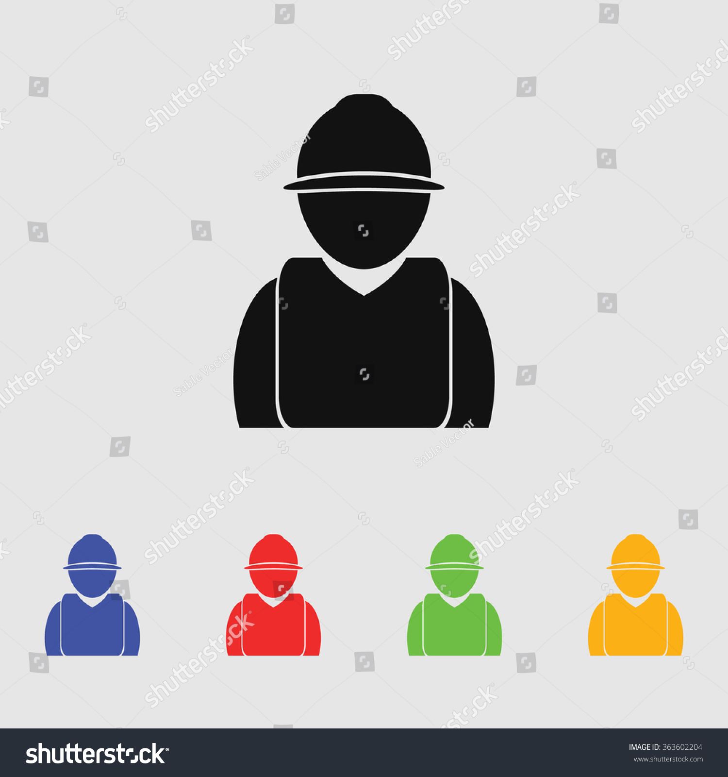 Industrial Worker Icon Stock Vector (Royalty Free) 363602204 | Shutterstock