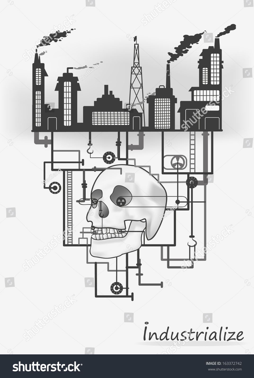 Industrial World Vector Illustration Stock Vector (Royalty Free ...