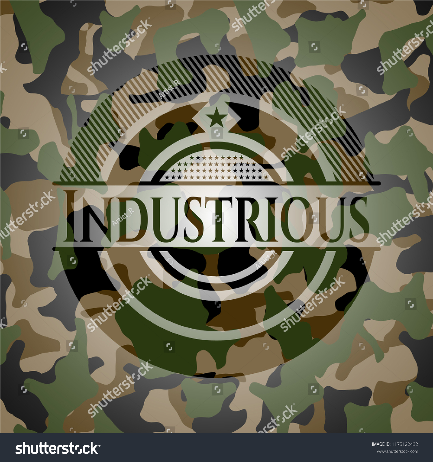 Industrious On Camouflage Texture Stock Vector (Royalty Free ...