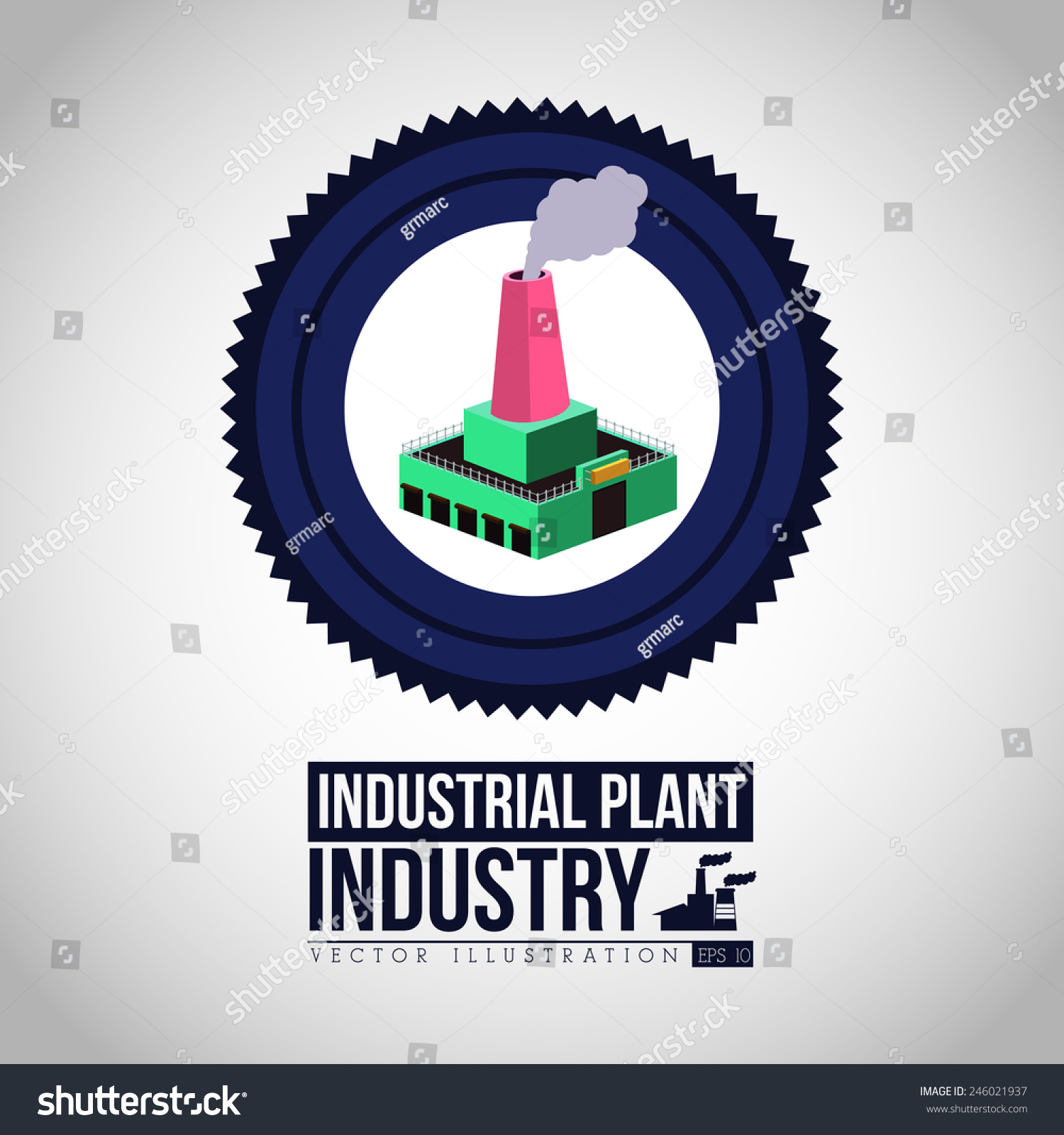 Industry Design Over White Background Vector Stock Vector (Royalty Free ...