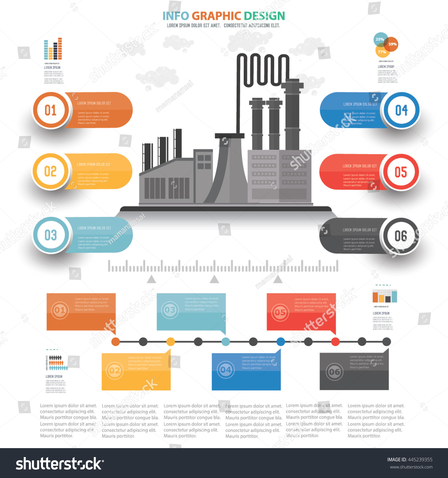 Industry Info Graphic Design On White Stock Vector (Royalty Free) 445239355