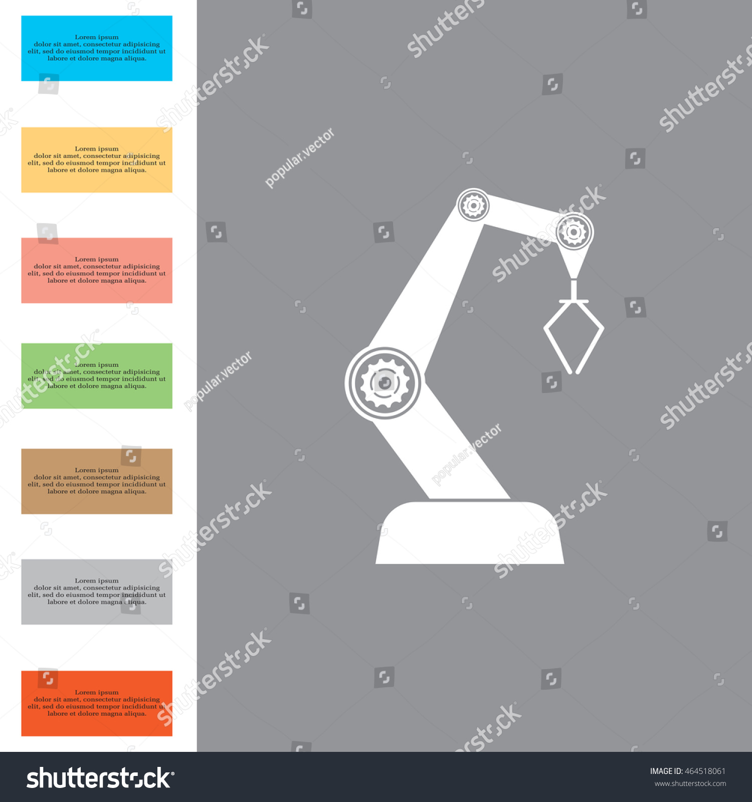 Industry Robot Icon Stock Vector (Royalty Free) 464518061 | Shutterstock