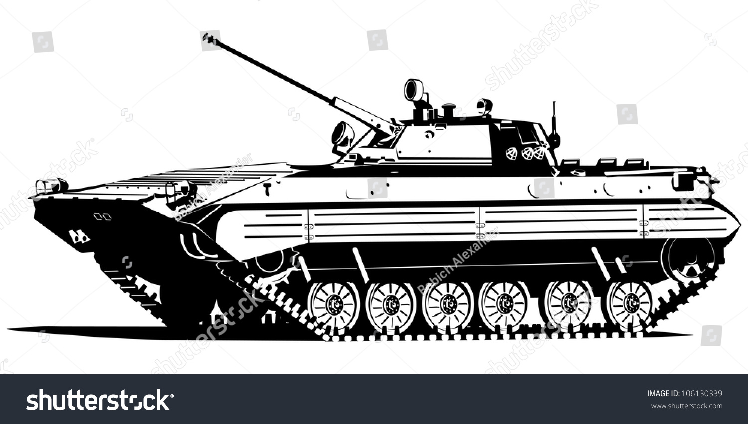 Infantry Fighting Vehicle Stock Vector (Royalty Free) 106130339