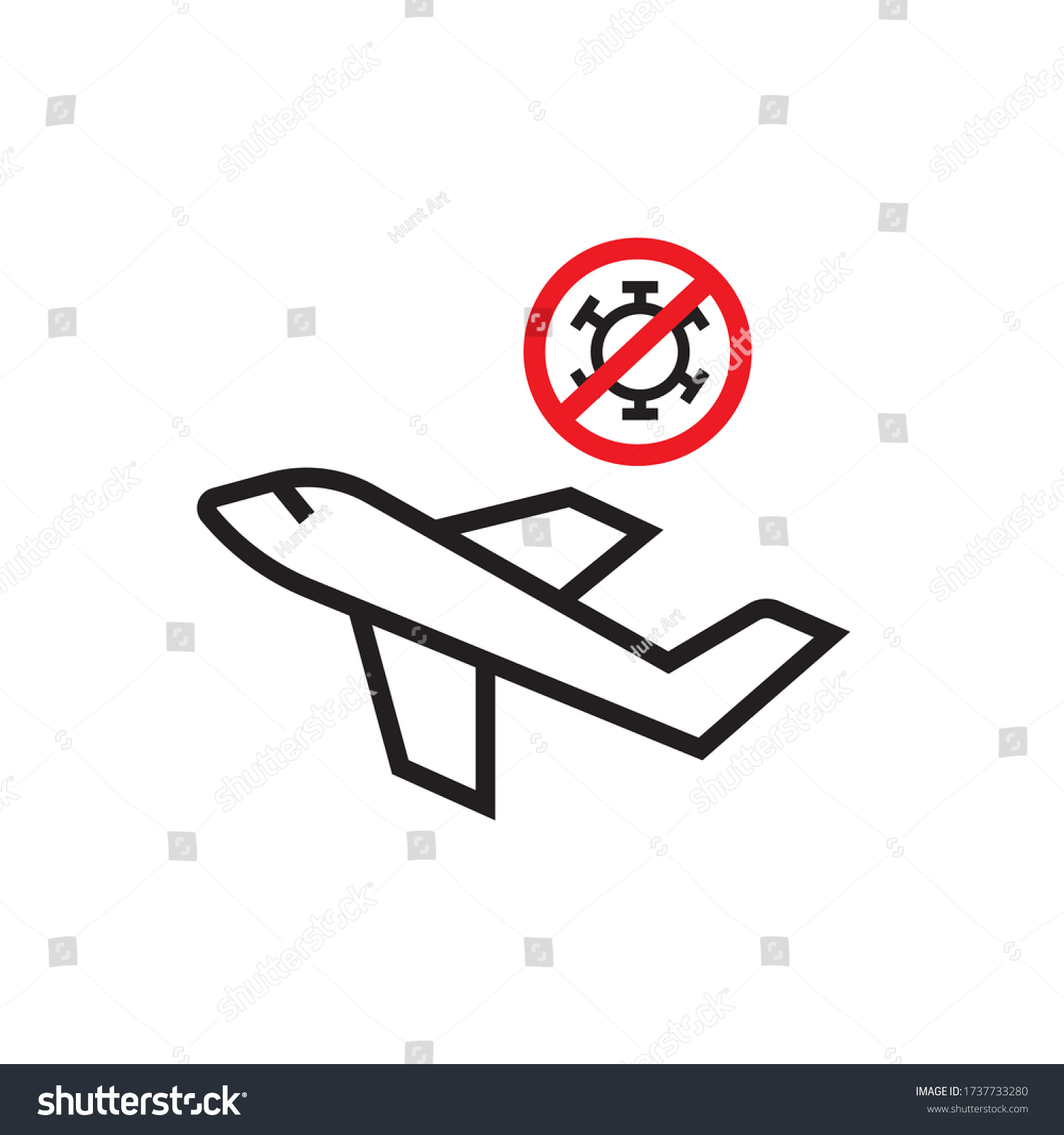 Infected Airplane Icon Simple Vector Design Stock Vector (Royalty Free ...