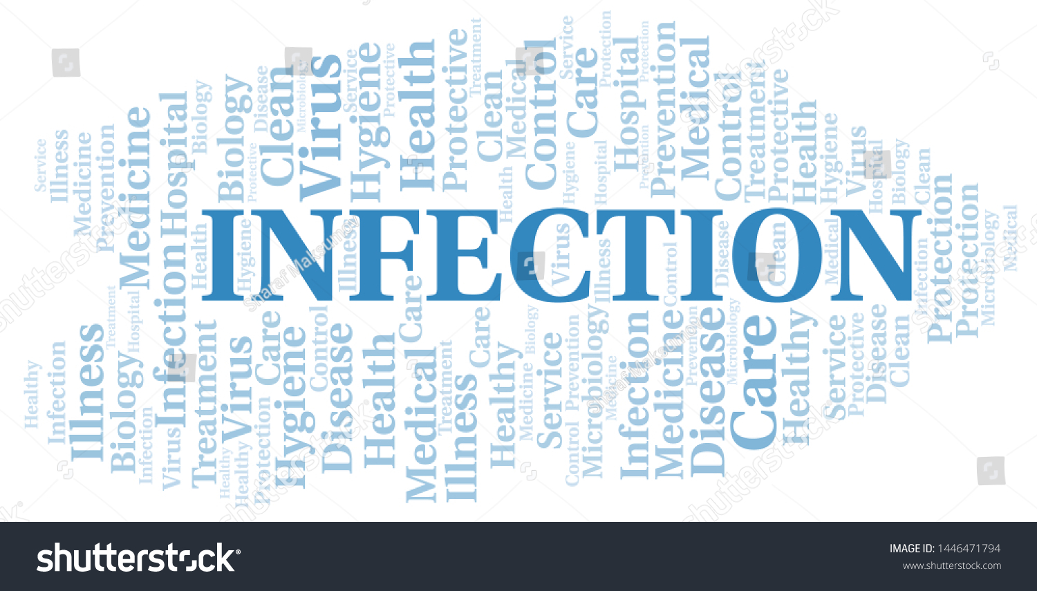 Infection Word Cloud Vector Made Text Stock Vector (Royalty Free ...
