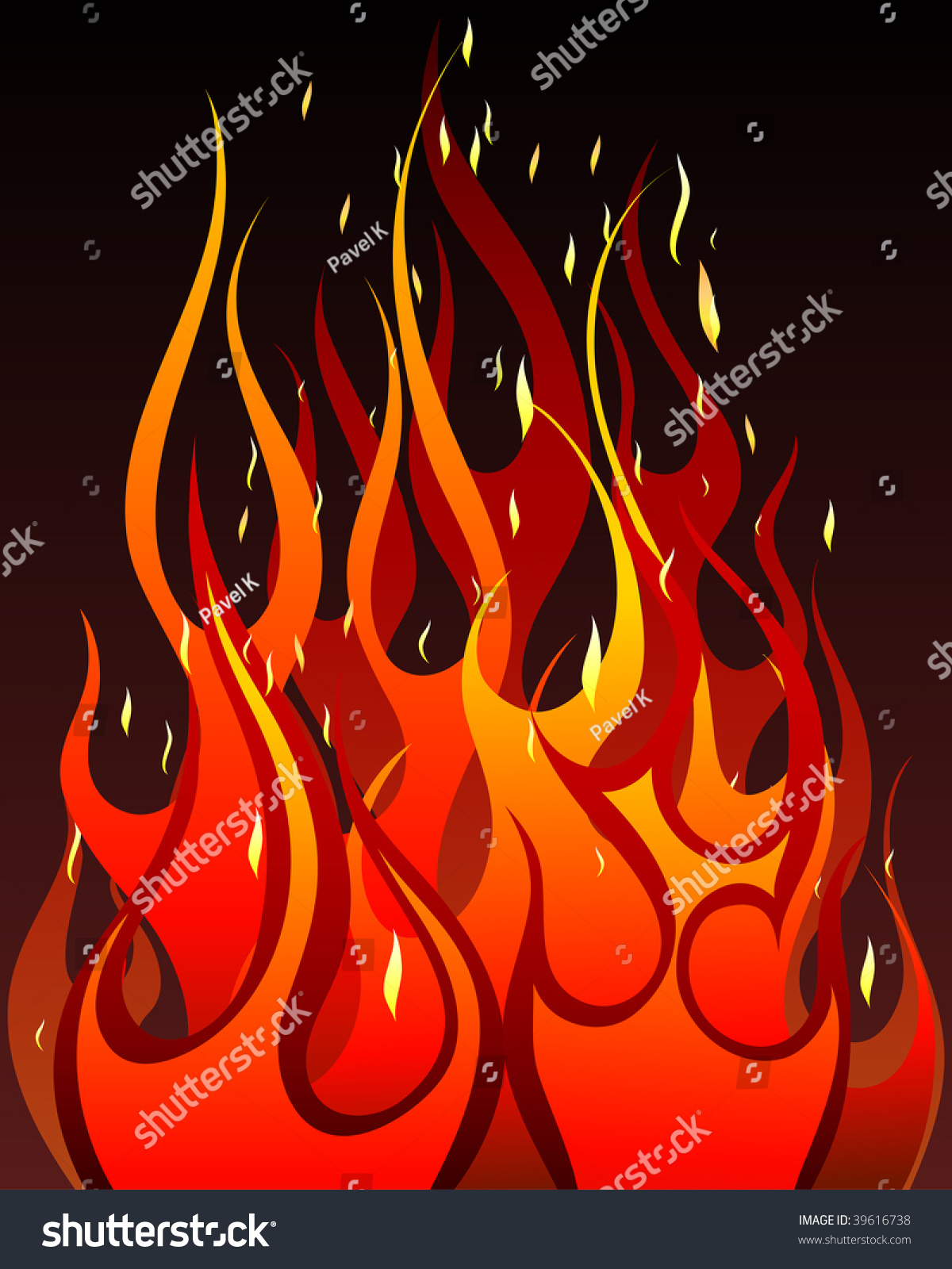 Inferno Fire Vector Background Design Use Stock Vector (Royalty Free ...