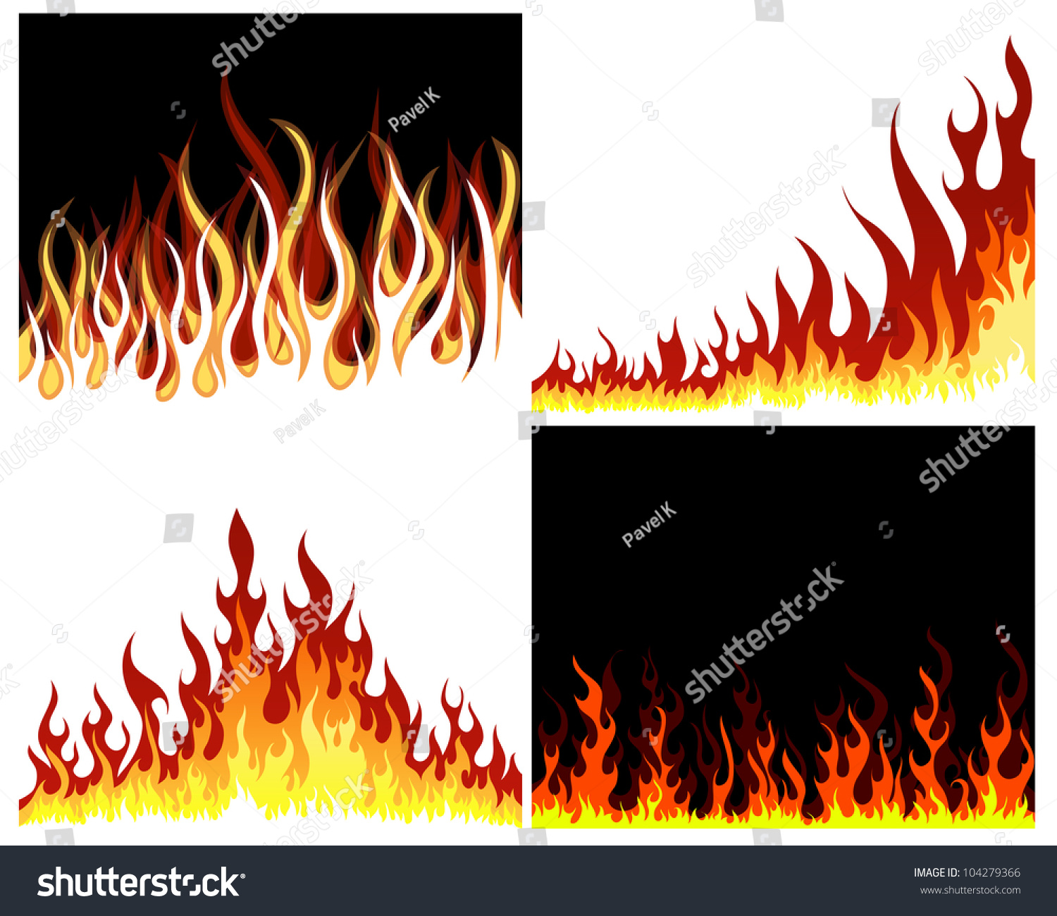 Vektor Stok Inferno Fire Vector Background Set Design (Tanpa Royalti ...