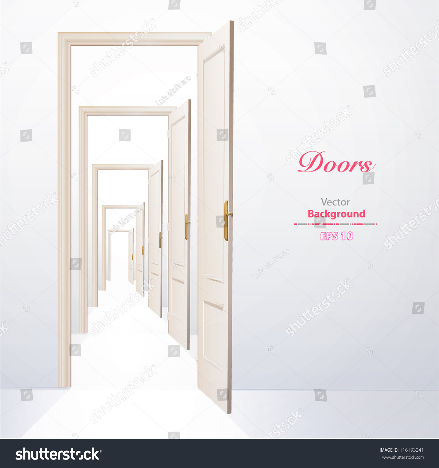 Infinite Doors Vector Illustration Stock Vector (Royalty Free ...