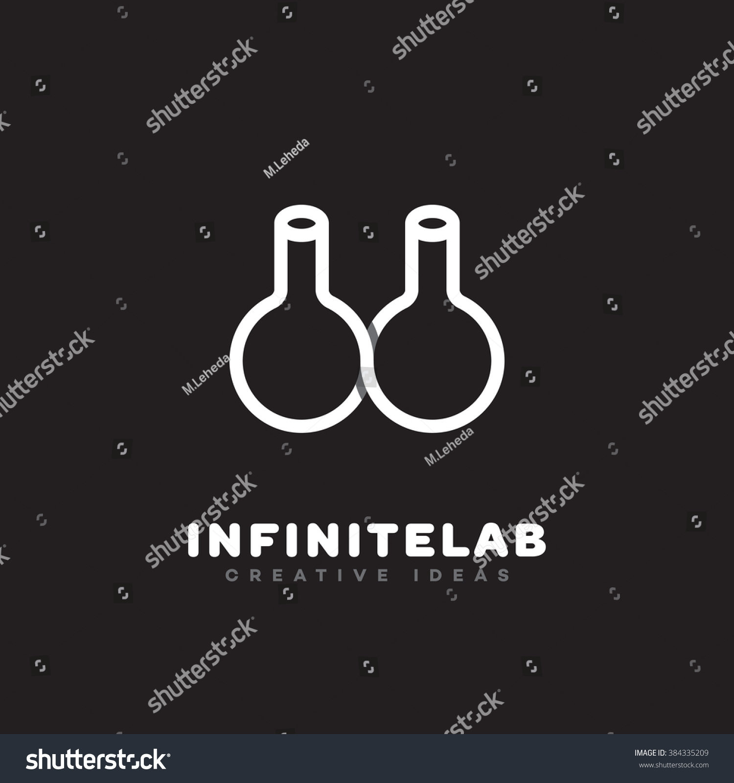 Infinite Lab Outline Overlap Logo Template Stock Vector (Royalty Free ...