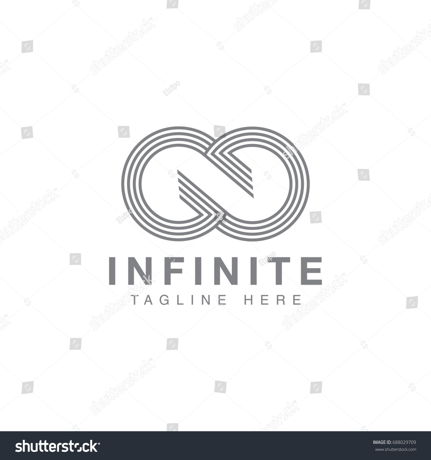 Infinite Line Style Logo Stock Vector (Royalty Free) 688029709 ...