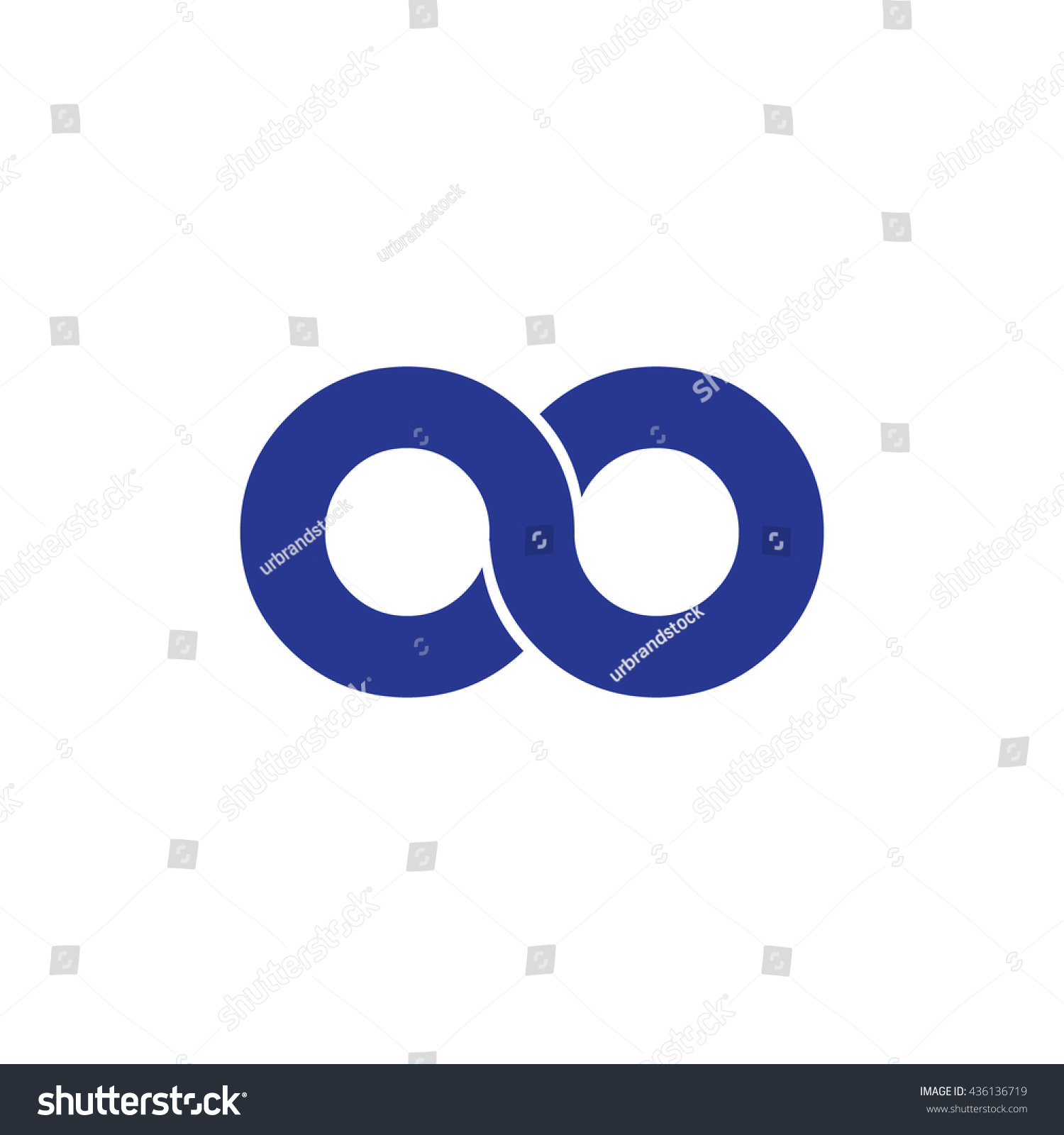 Infinity Abstract Logo Blue Stock Vector (Royalty Free) 436136719 ...