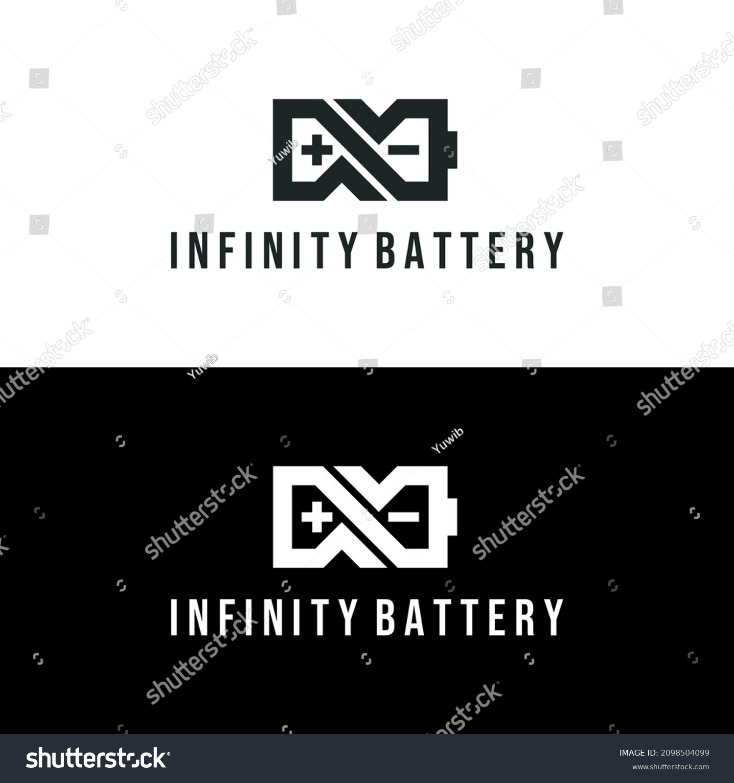 Infinity Battery Logo Isolated On White Stock Vector (Royalty Free ...