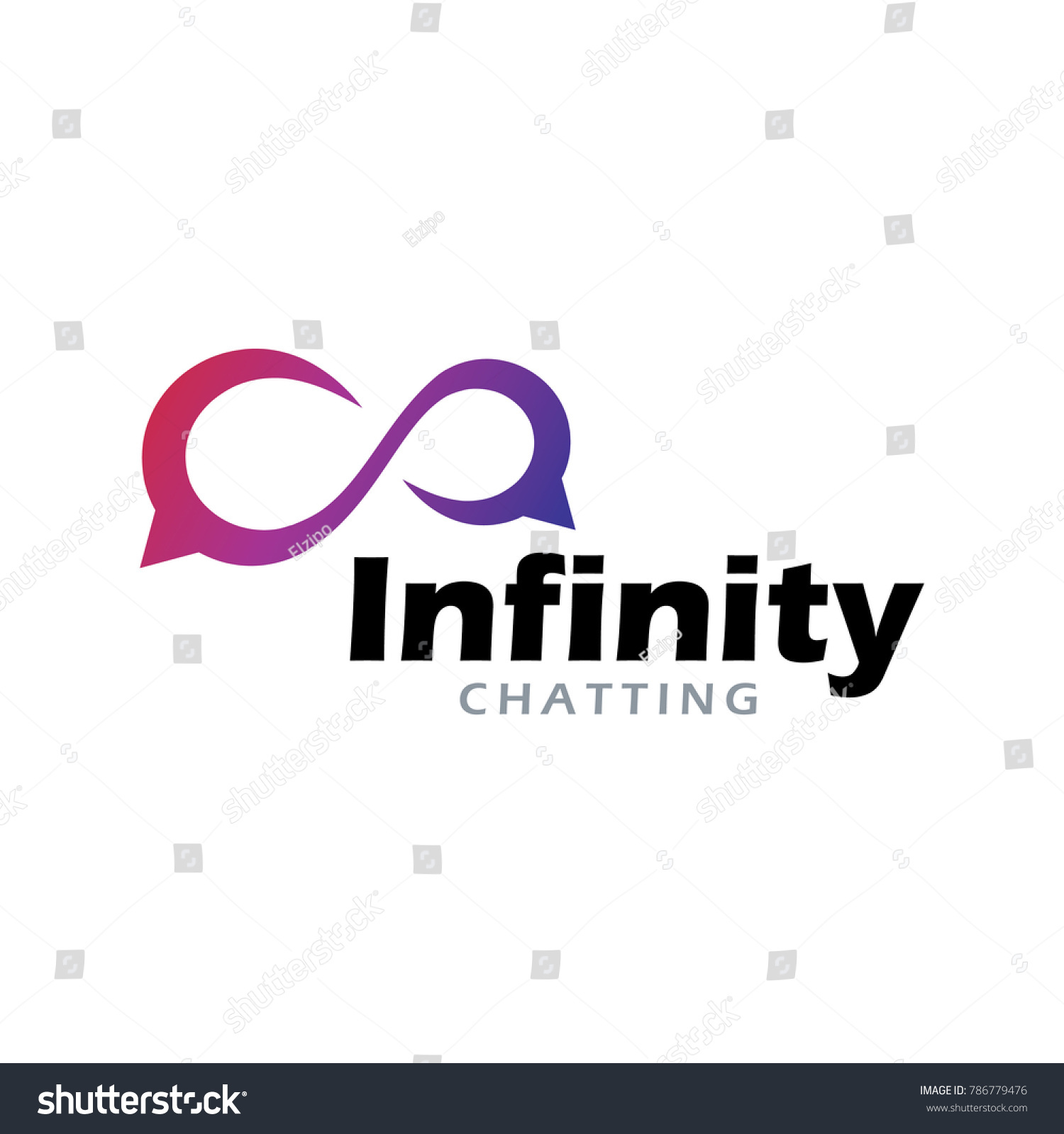 Infinity Chat Media Logo App Icon Stock Vector (Royalty Free) 786779476 ...