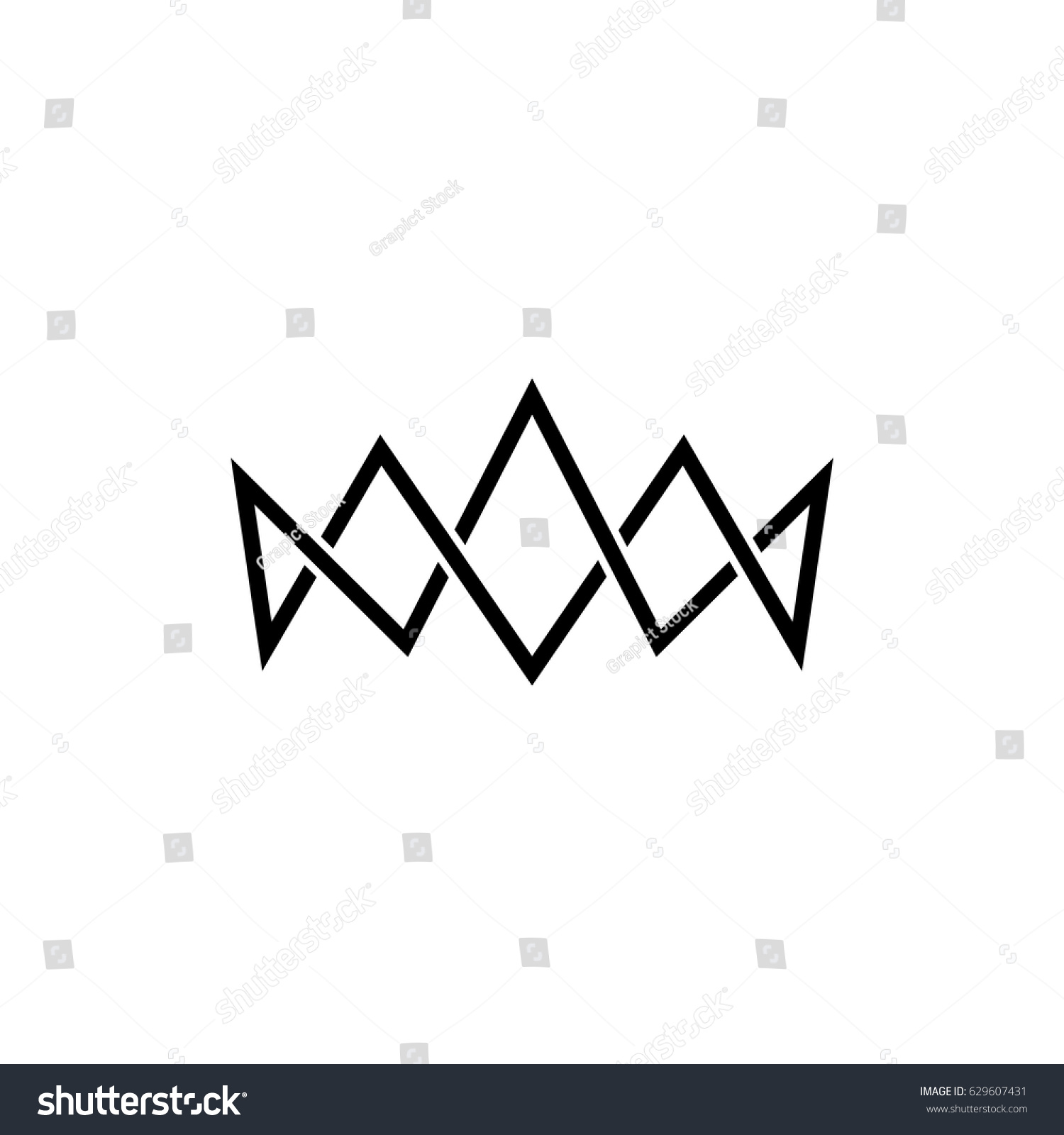 Infinity Crown Logo Concept Stock Vector (Royalty Free) 629607431