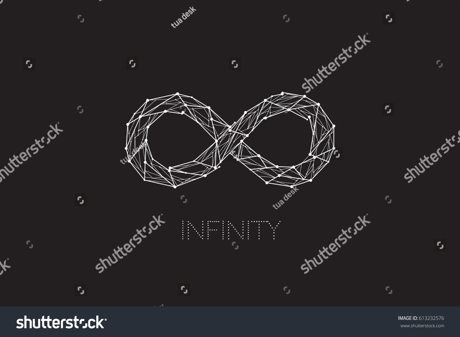 Infinity Design Line Dot Concept Vector: vector de stock (libre de ...