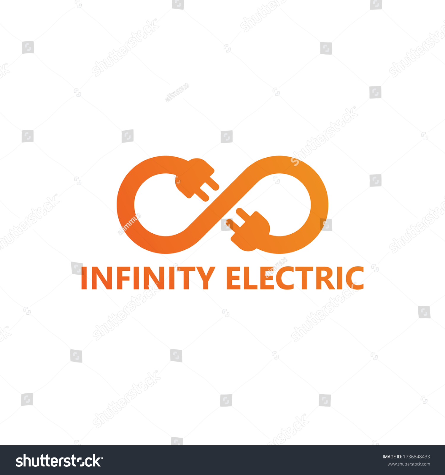 Vektor Stok Infinity Electric Logo Template Design (Tanpa Royalti ...