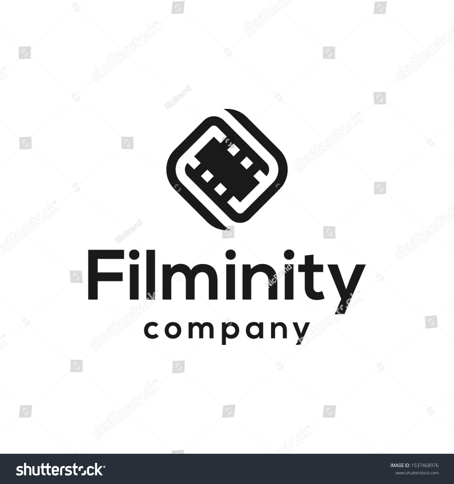 Infinity Film Logo Design Vector Stock Vector (Royalty Free) 1537468976
