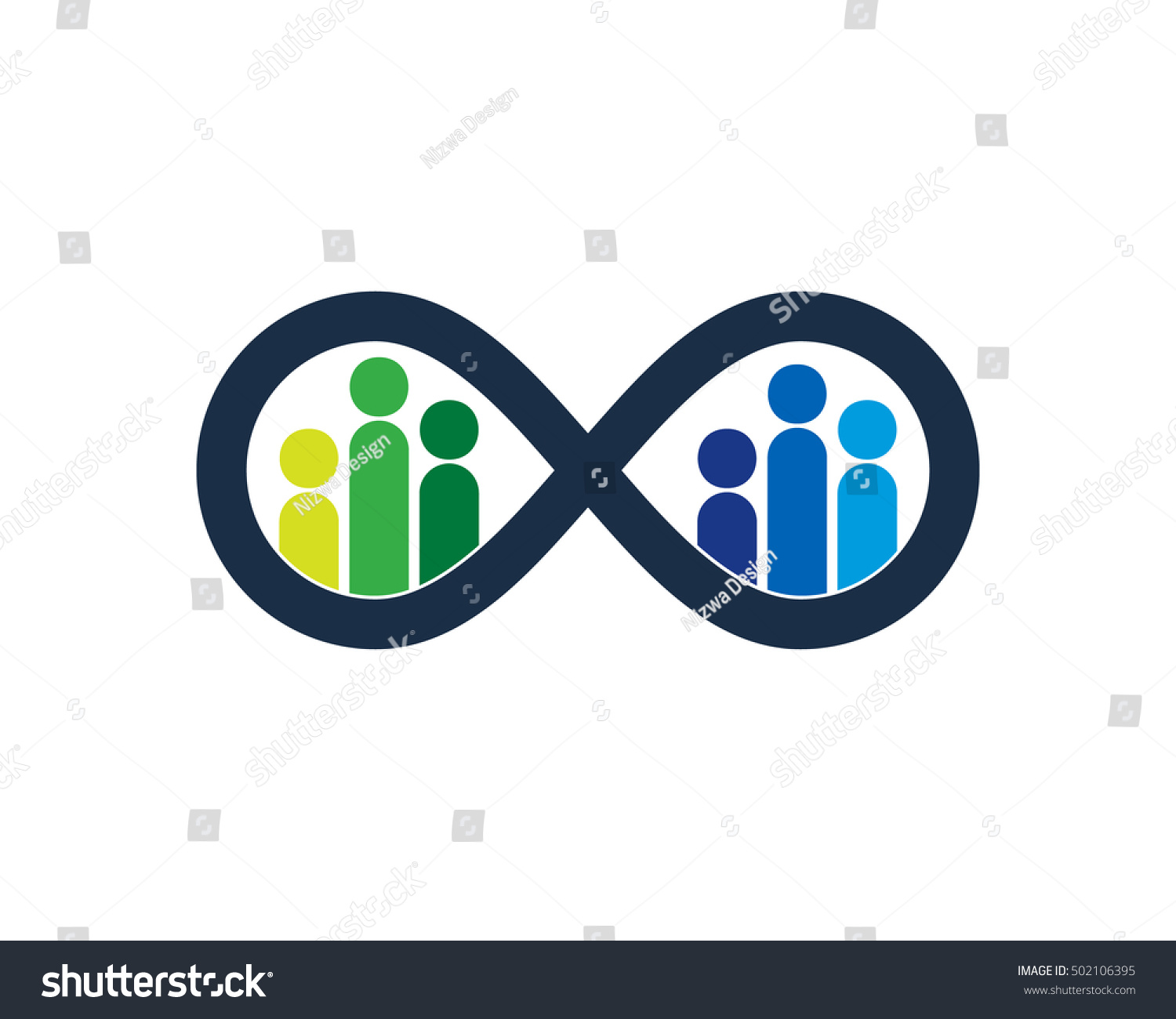 Infinity Group People Logo Design Template Stock Vector (Royalty Free ...