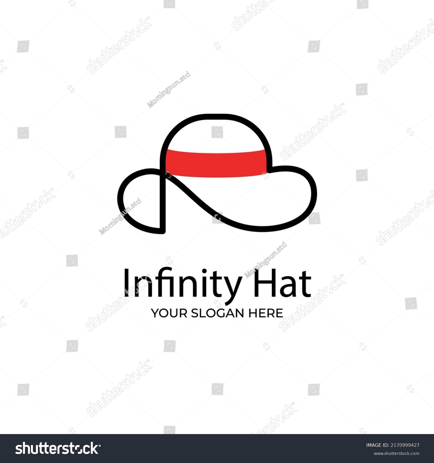 Infinity Hat Monoline Style Logo Template Stock Vector (Royalty Free ...