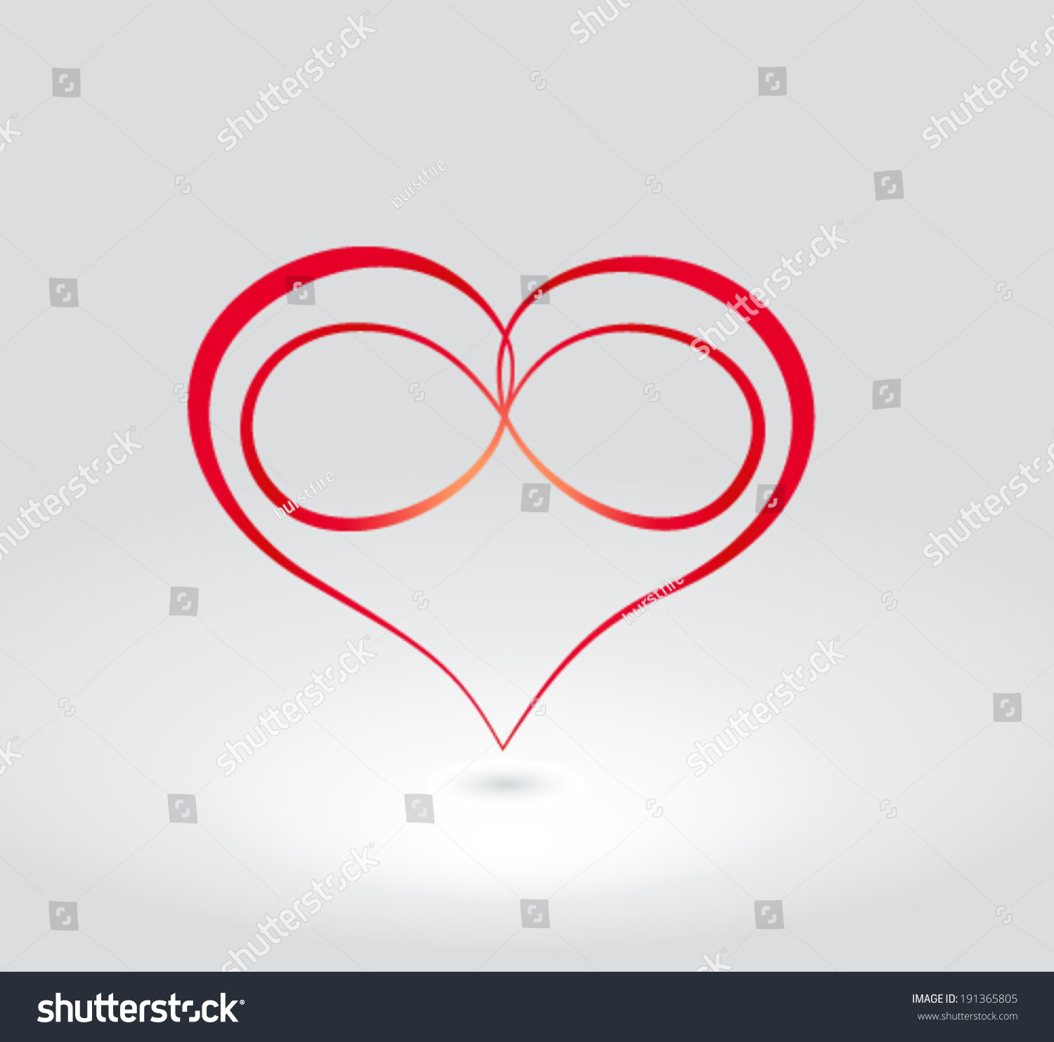 Infinity Heart Symbol Vector Stock Vector (Royalty Free) 191365805 ...