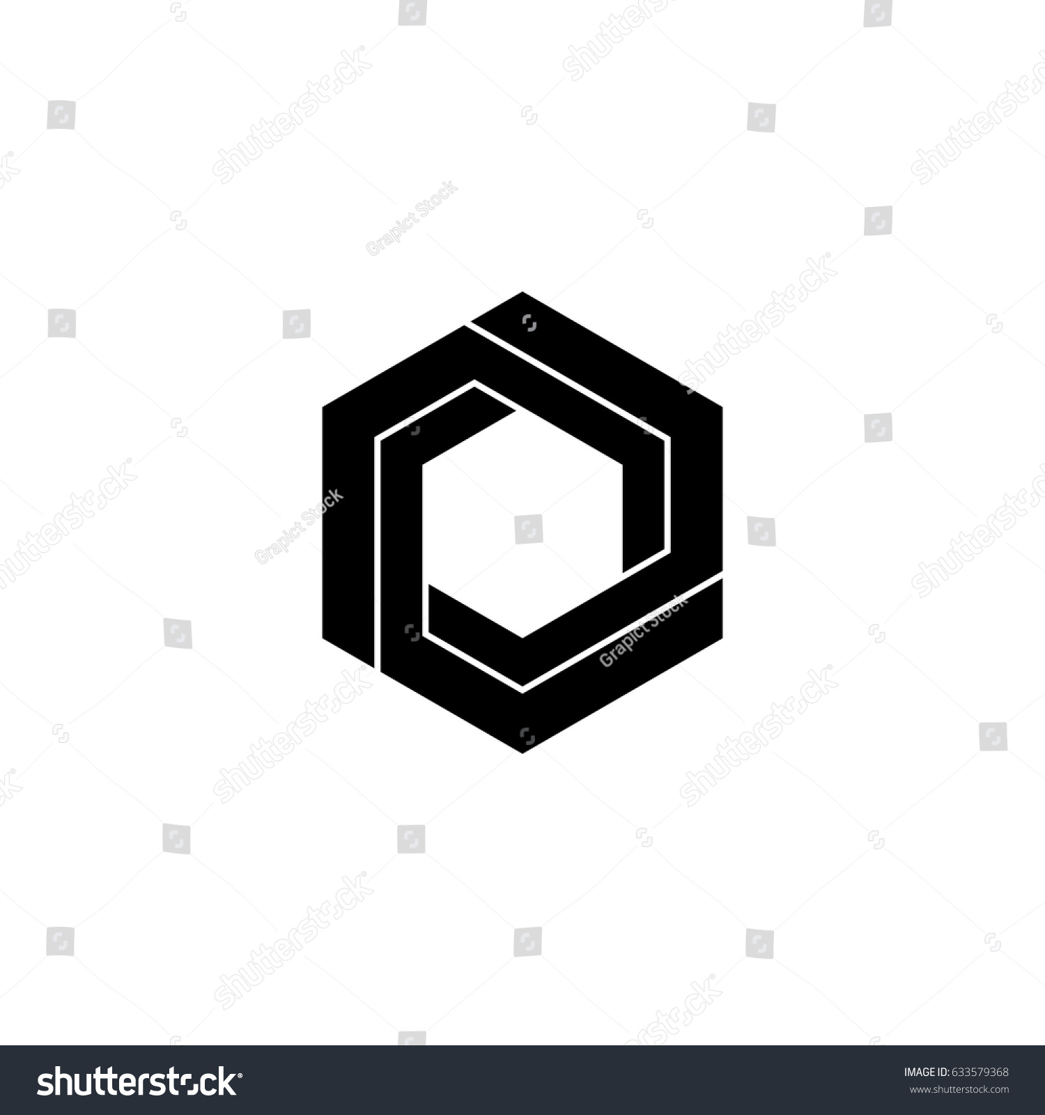 Infinity Hexagon Logo Stock Vector (Royalty Free) 633579368