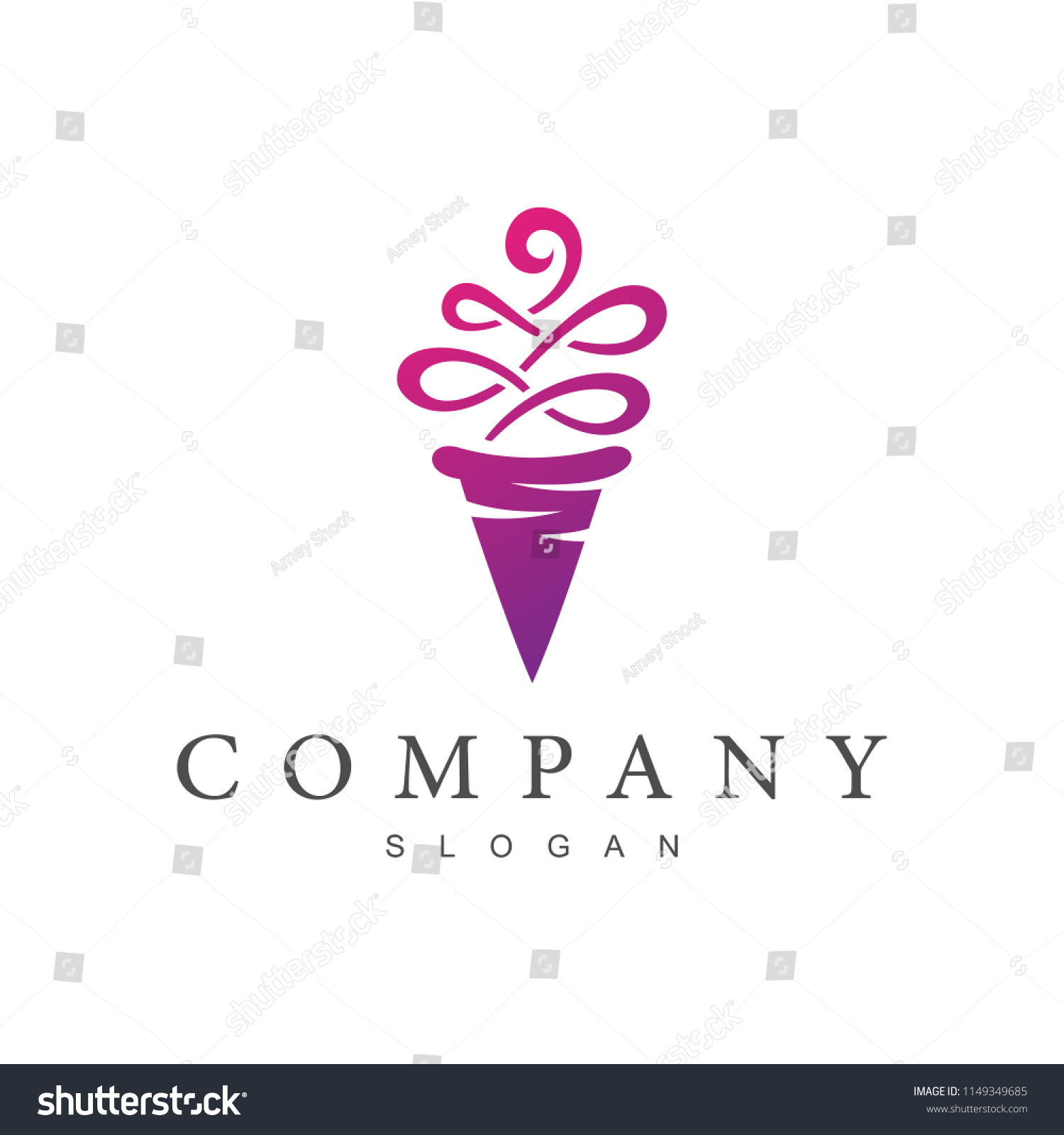 Infinity Ice Cream Logo Stock Vector (Royalty Free) 1149349685 ...