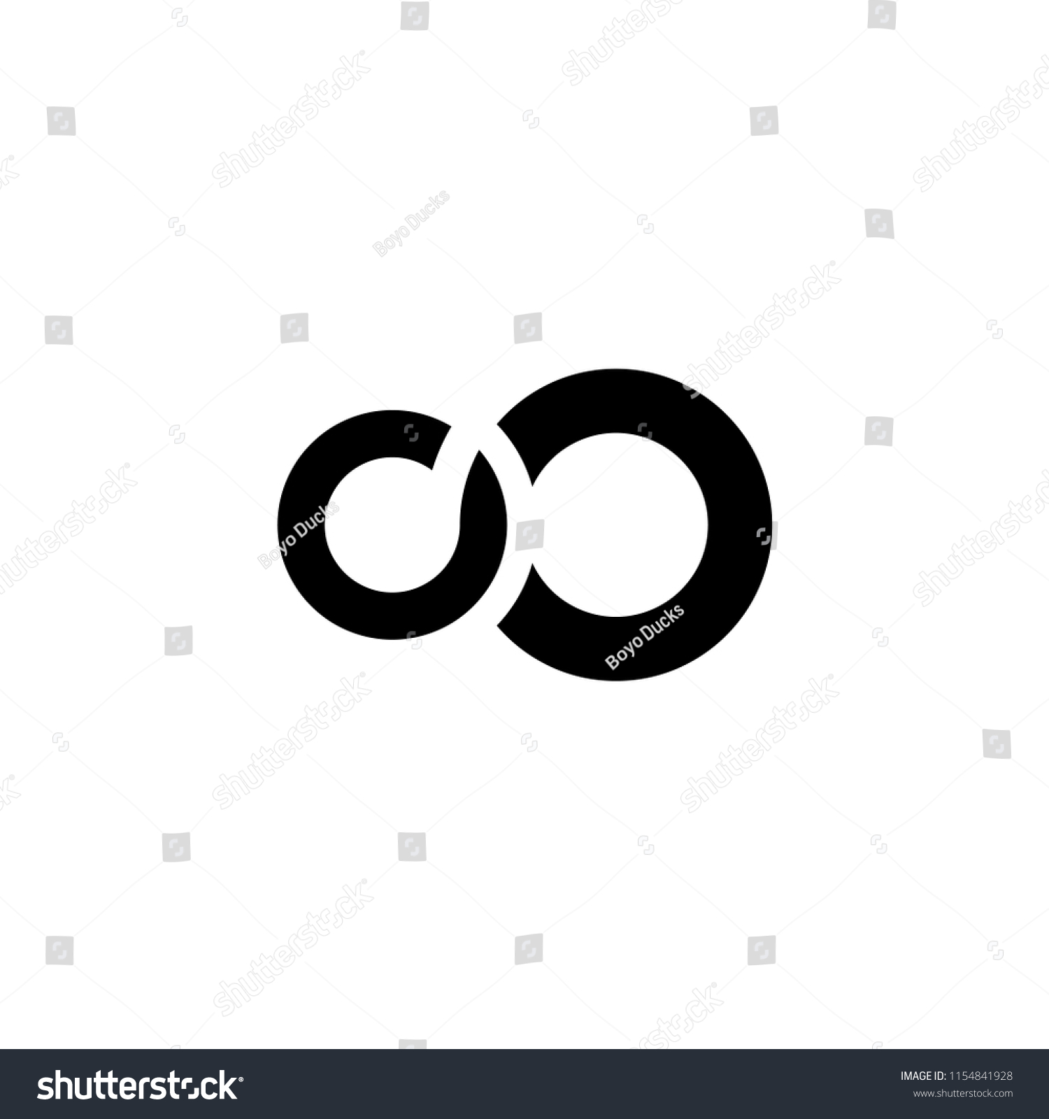 Vektor Stok Infinity Icon Infinity Symbol Flat Vector (Tanpa Royalti ...
