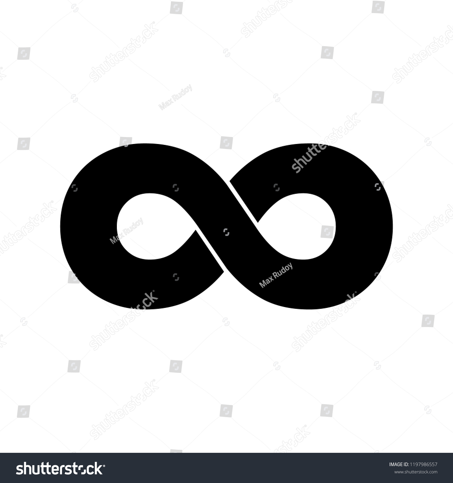 Infinity Icon Logo On White Background Stock Vector (Royalty Free ...