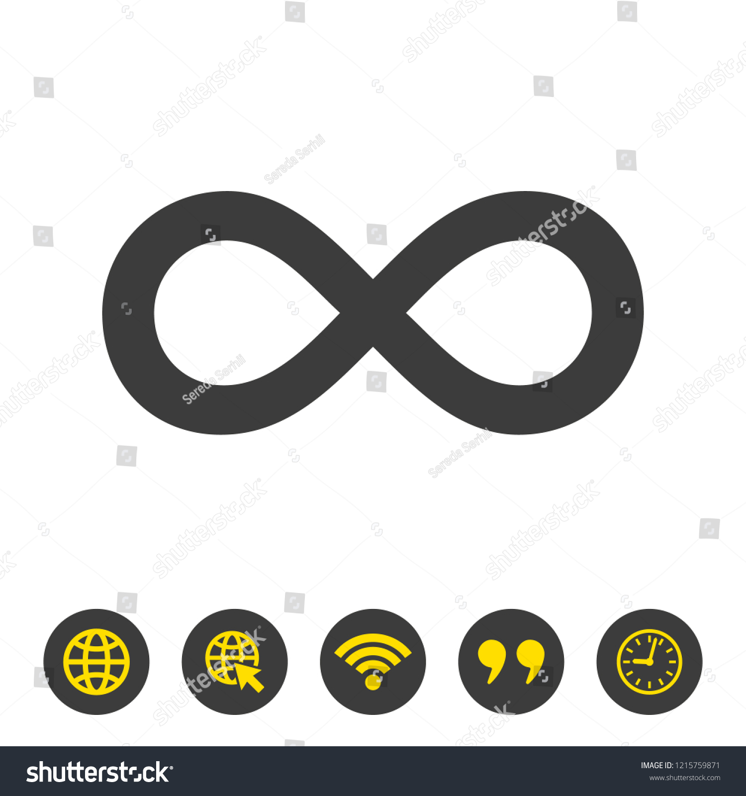 Infinity Icon On White Background Vector Stock Vector (Royalty Free ...