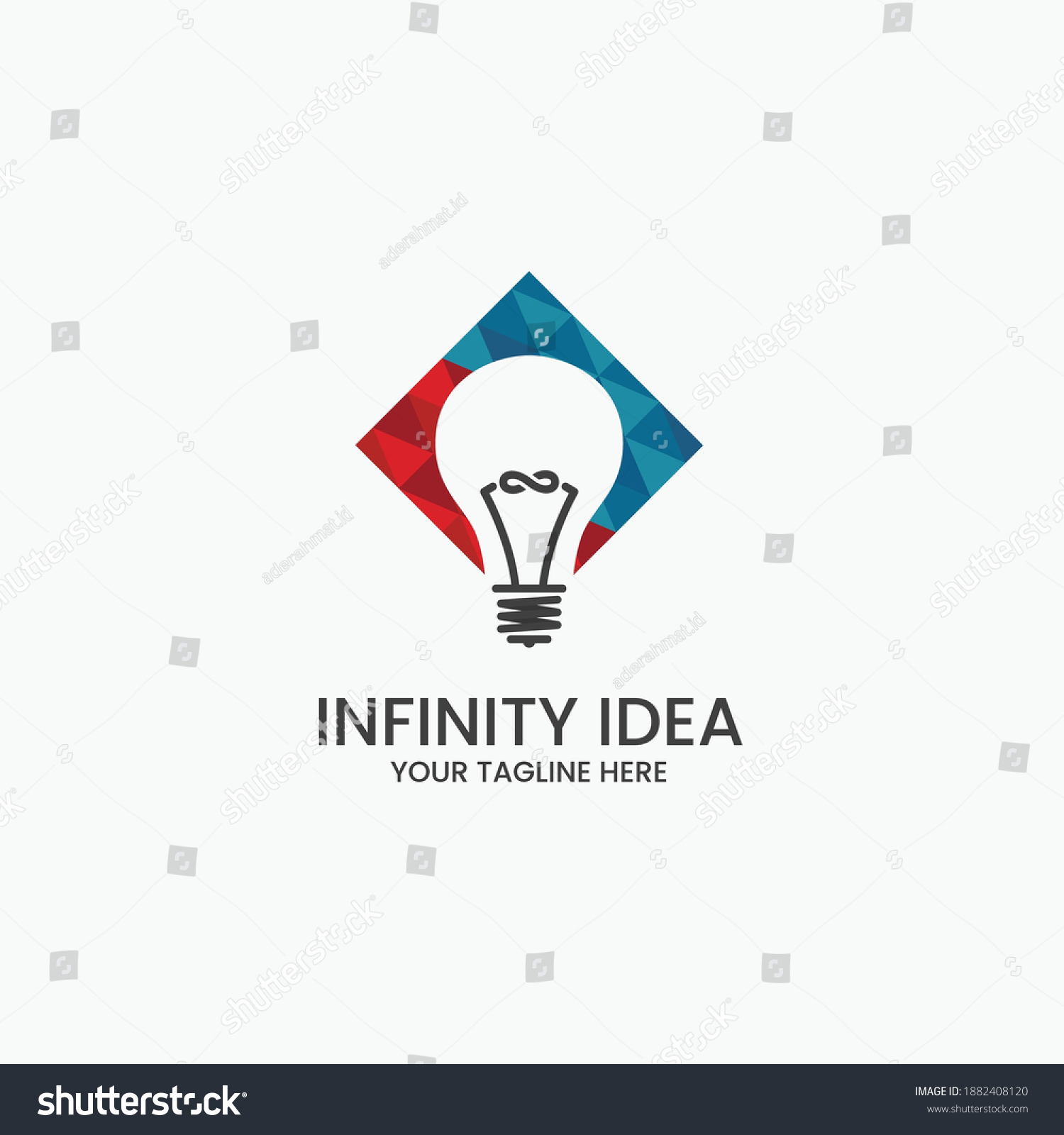 Infinity Lamp Idea Logo Design Template Stock Vector (Royalty Free ...