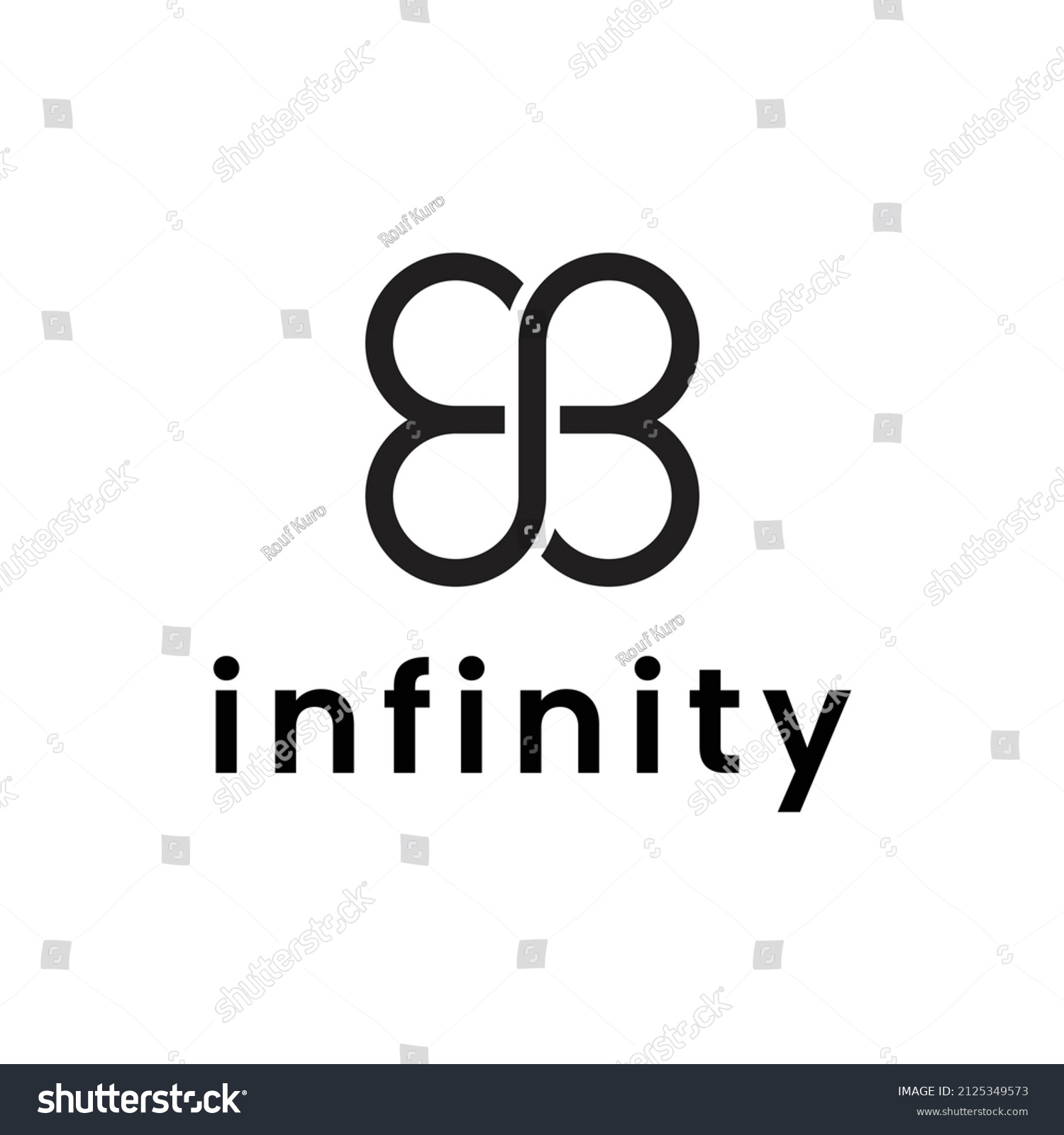 Infinity Letter B Vector Logo Design Stock Vector (Royalty Free) 2125349573
