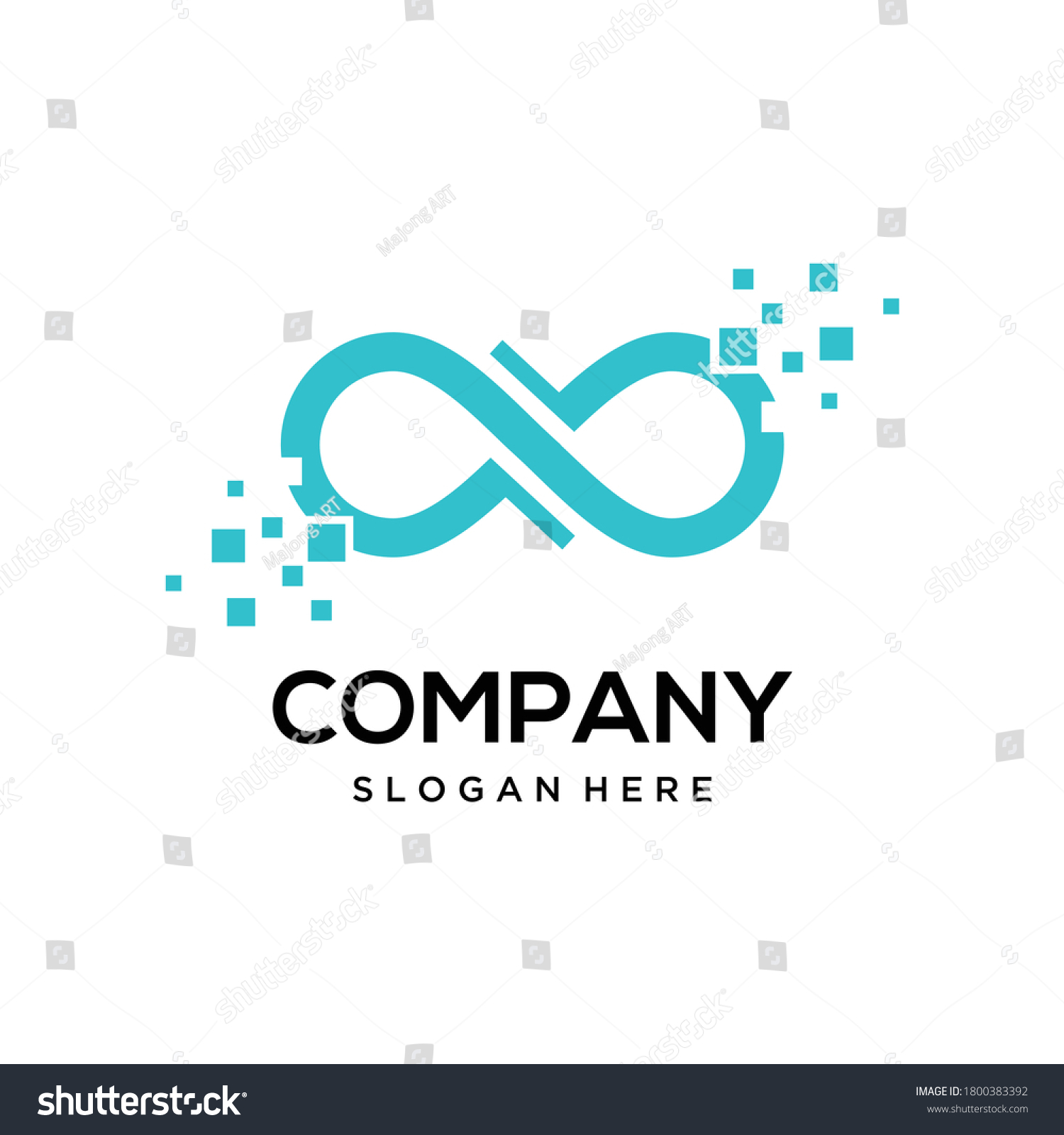 Infinity Logo Infinite Pixel Icon Infinity Stock Vector (Royalty Free ...