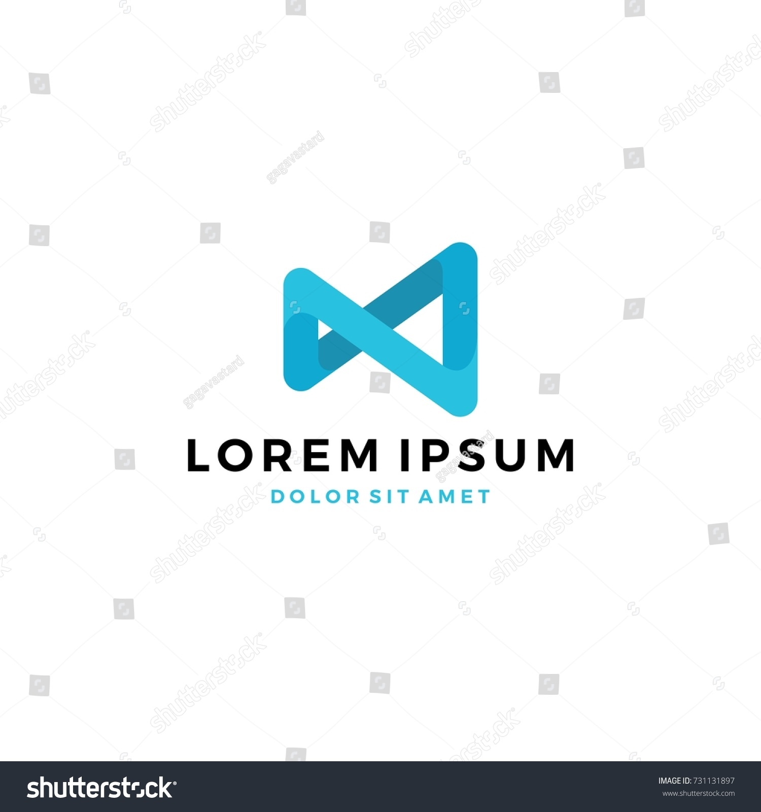 Infinity Logo Mobius Vector Icon Template: vector de stock (libre de ...