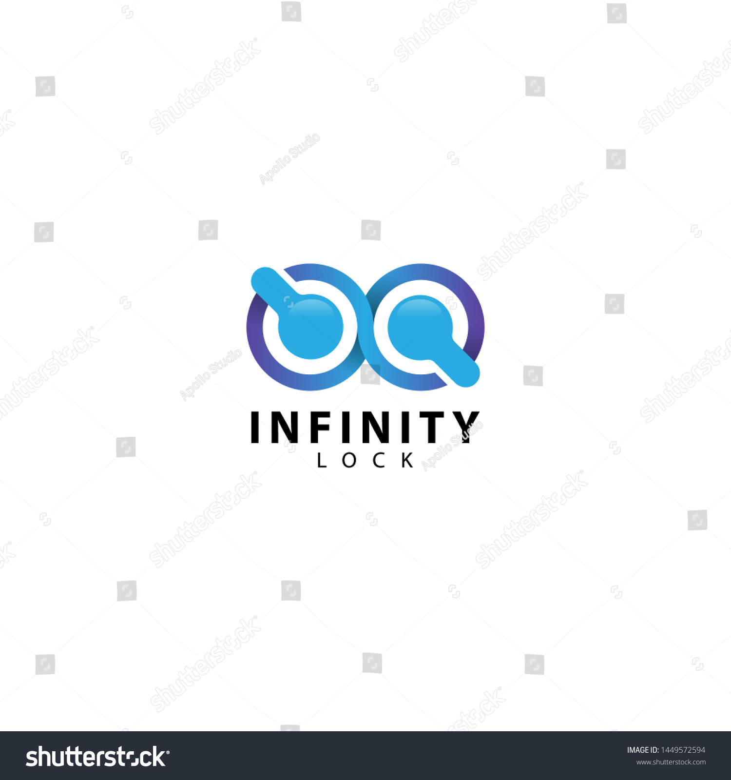 Infinity Logo Lock Icon: vector de stock (libre de regalías) 1449572594 ...