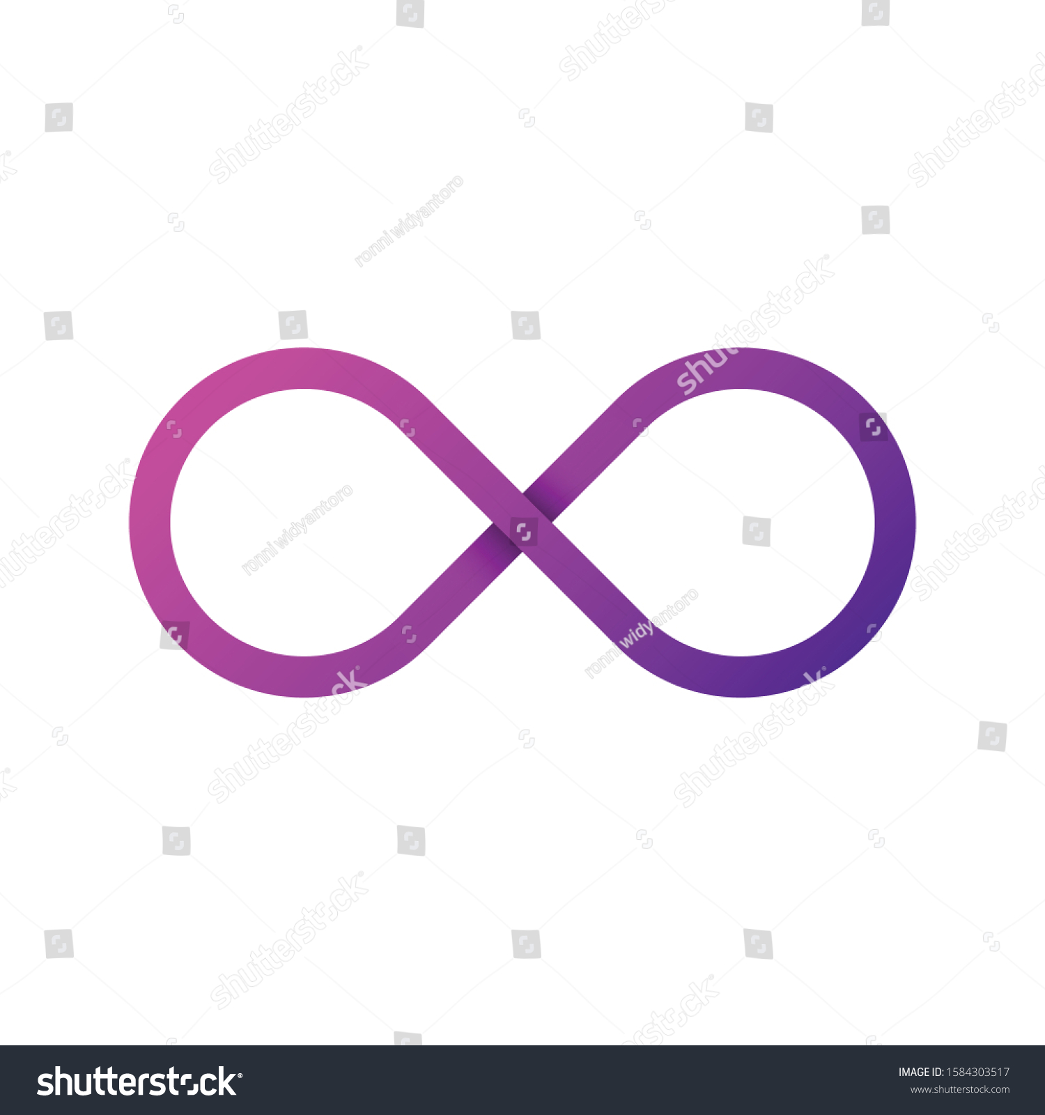 Infinity Loop Logo Design Neon Look: vetor stock (livre de direitos ...