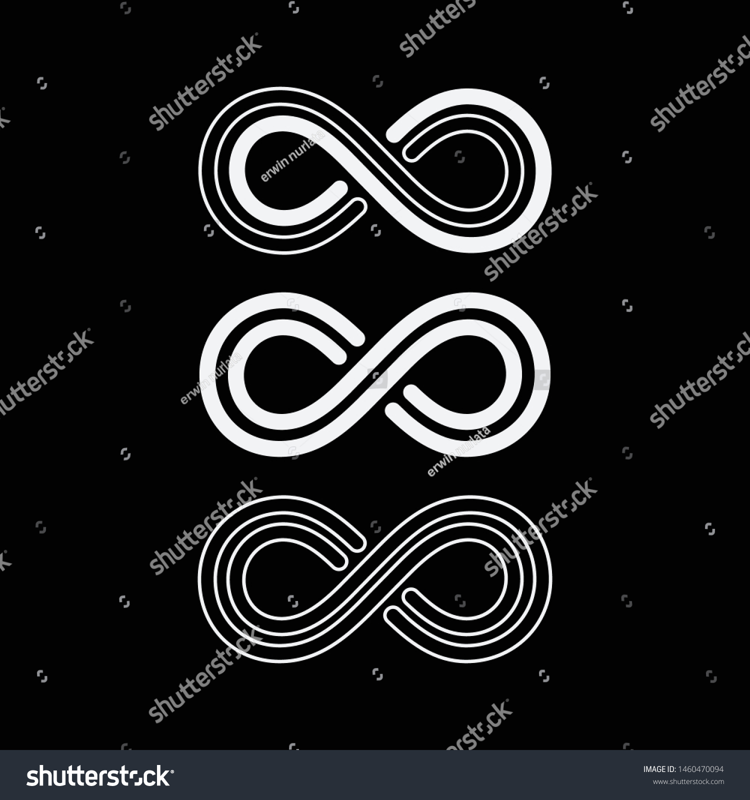 Infinity Loop Logo Icon Black White: vector de stock (libre de regalías ...