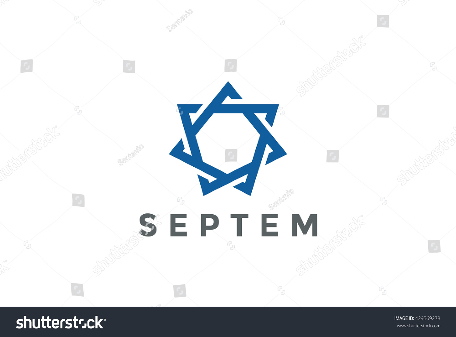 Infinity Loop Star Logo Seven Point Stock Vector (Royalty Free) 429569278