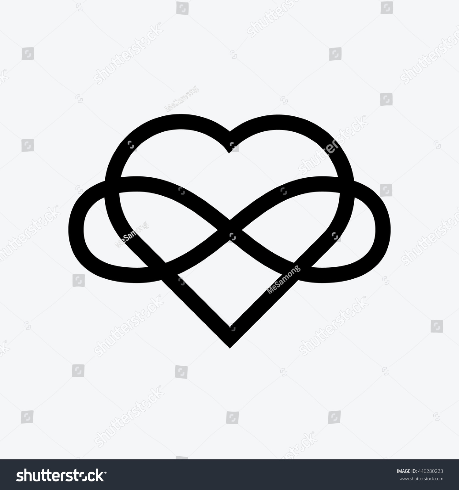 Infinity Love Icon Stock Vector (Royalty Free) 446280223
