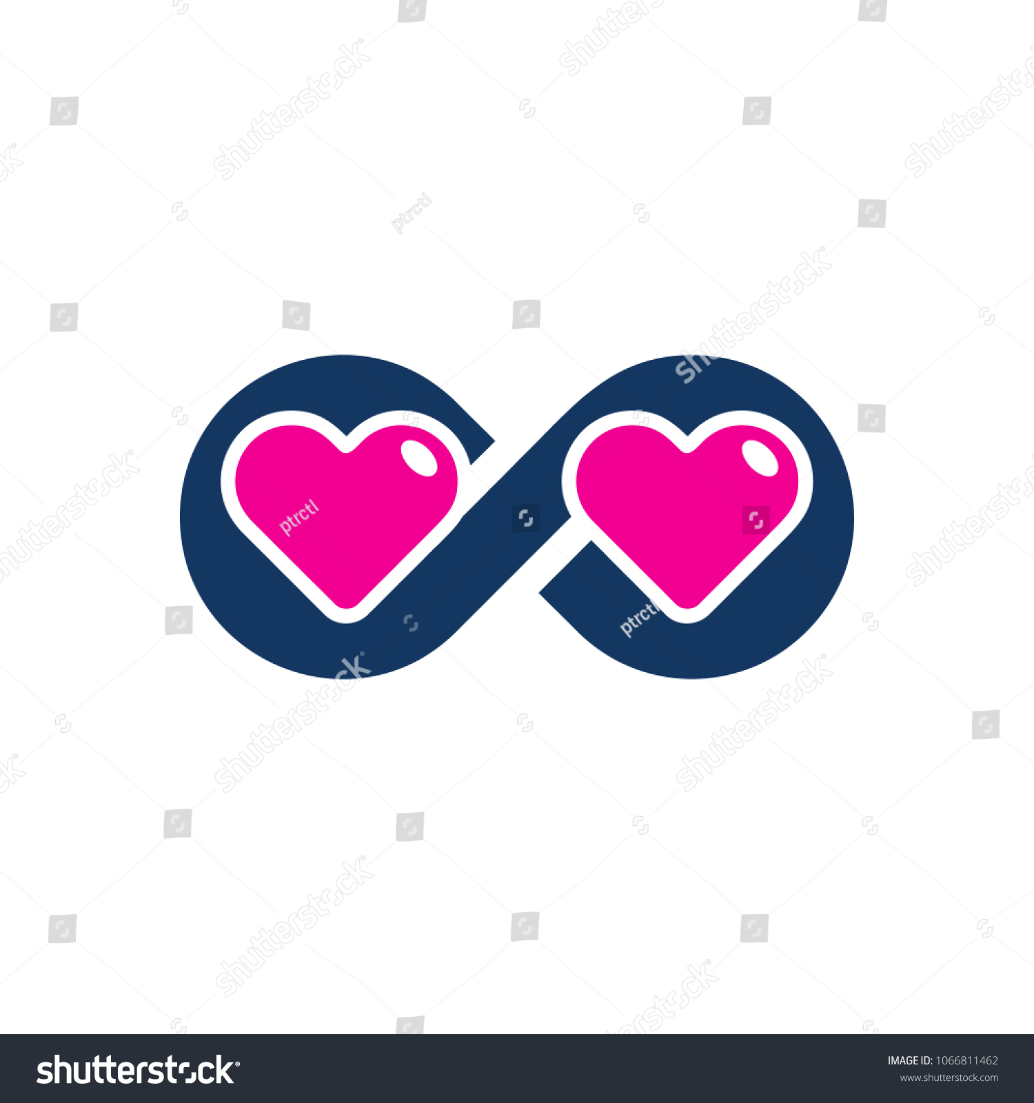 Infinity Love Logo Icon Design Stock Vector (Royalty Free) 1066811462