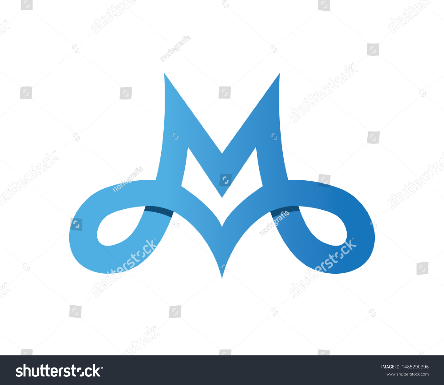 Infinity M Letter Logo Concept Stock Vector (Royalty Free) 1485290396 ...
