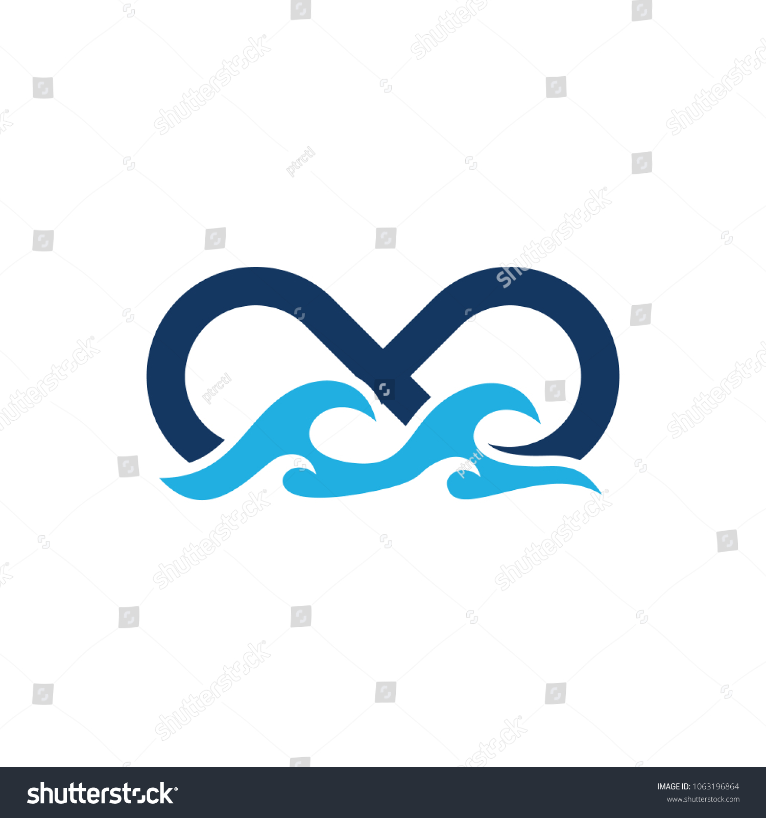 Infinity Ocean Logo Icon Design Stock Vector (Royalty Free) 1063196864 ...