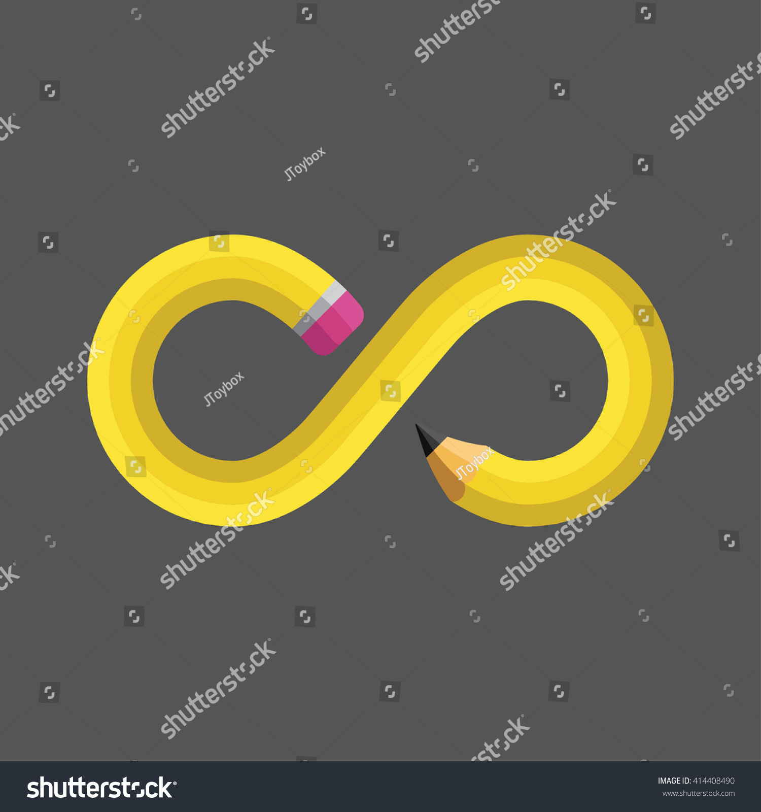 Infinity Pencil Symbol Logo Concept Stock Vector (Royalty Free ...