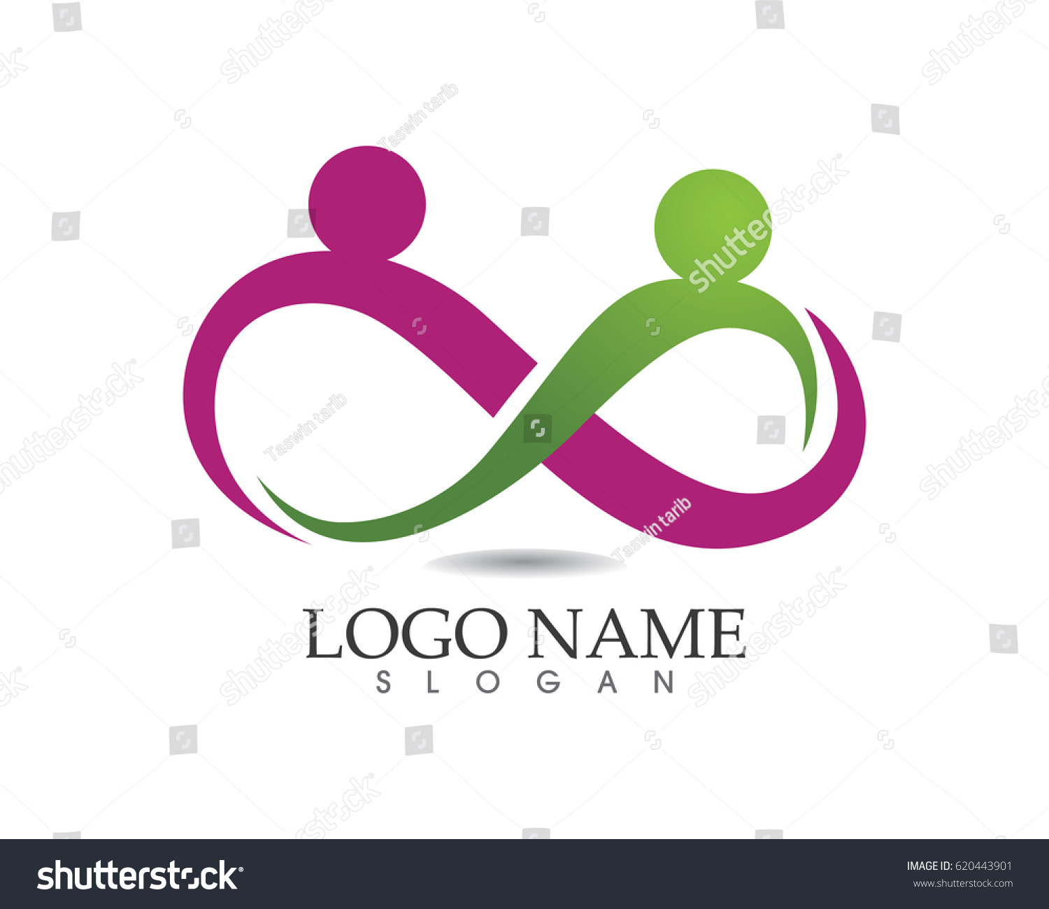 Infinity People Logos: vector de stock (libre de regalías) 620443901 ...