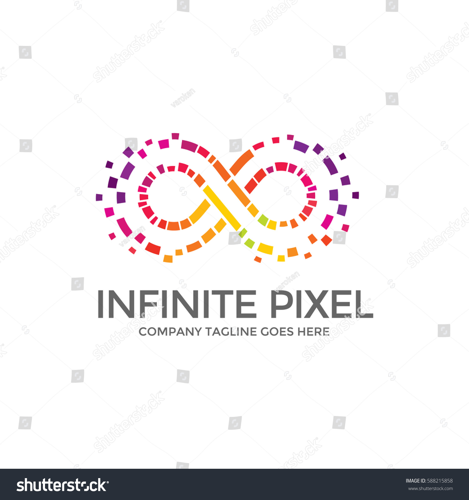 Infinity Pixel Logo Colorful Infinite Pixel Stock Vector 588215858 - Shutterstock