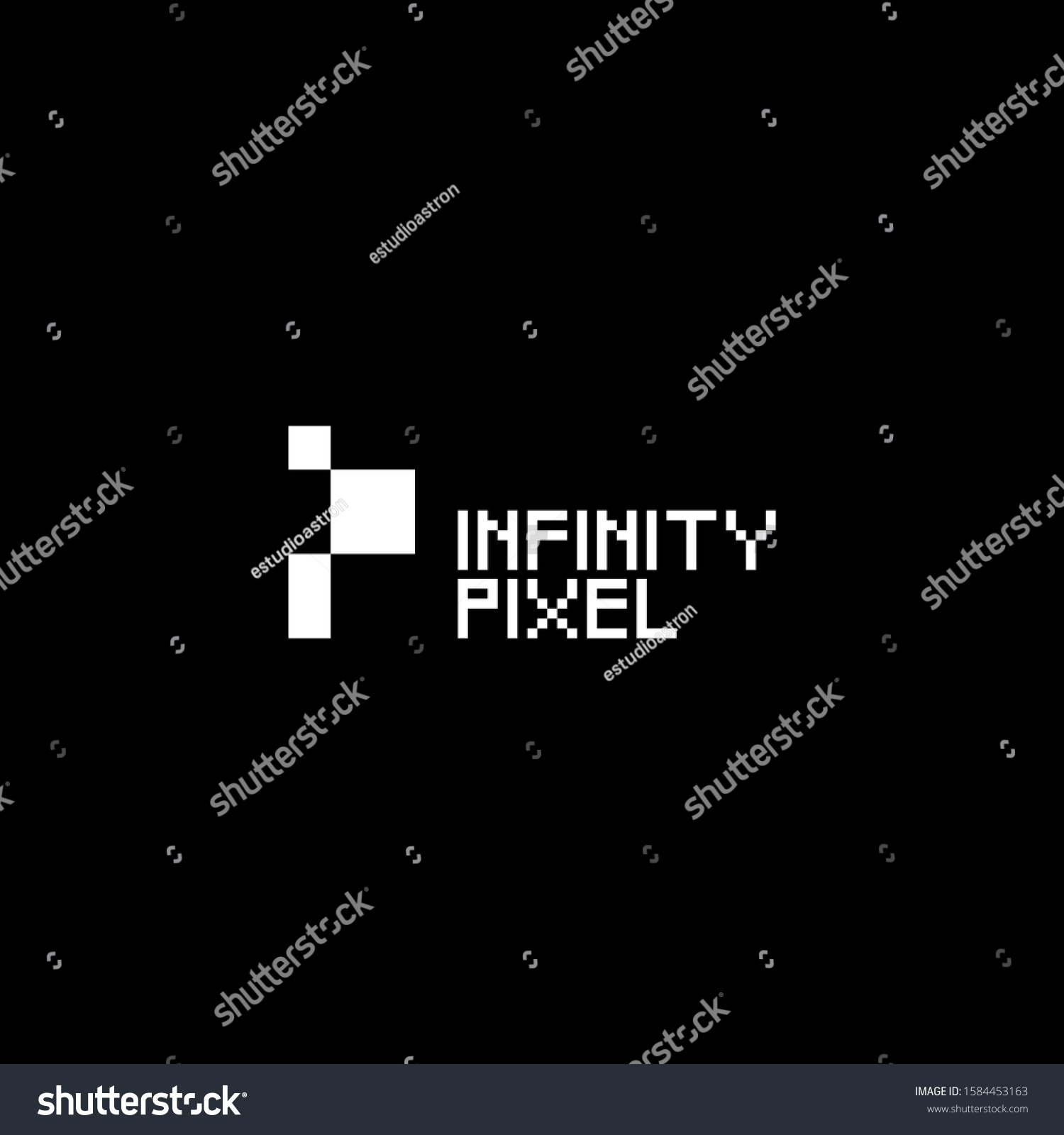 Infinity Pixel Monogram Logo Design Stock Vector (Royalty Free ...